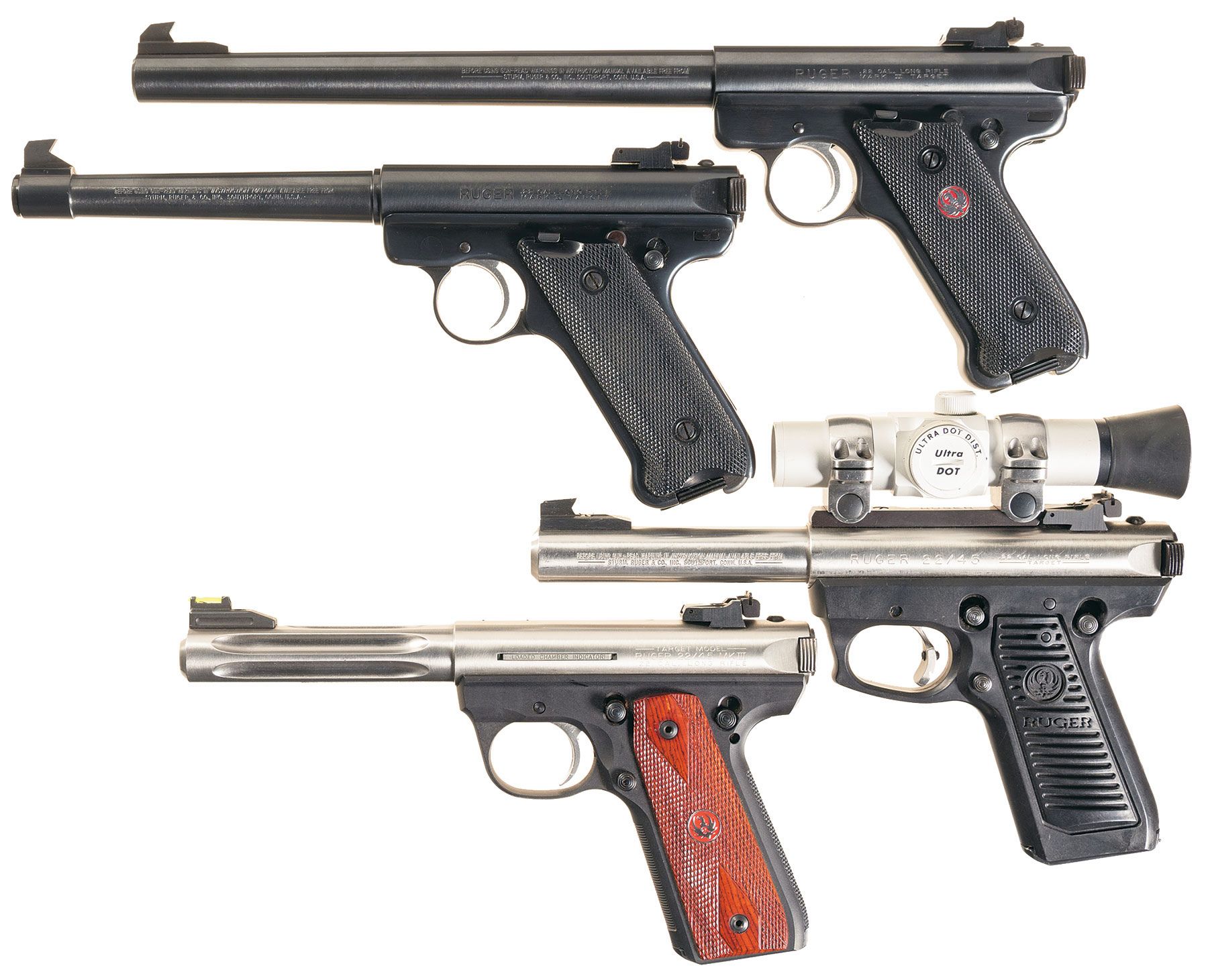 Four Ruger Semi-Automatic Pistols -A) Ruger Mark II Target Pisto | Rock ...