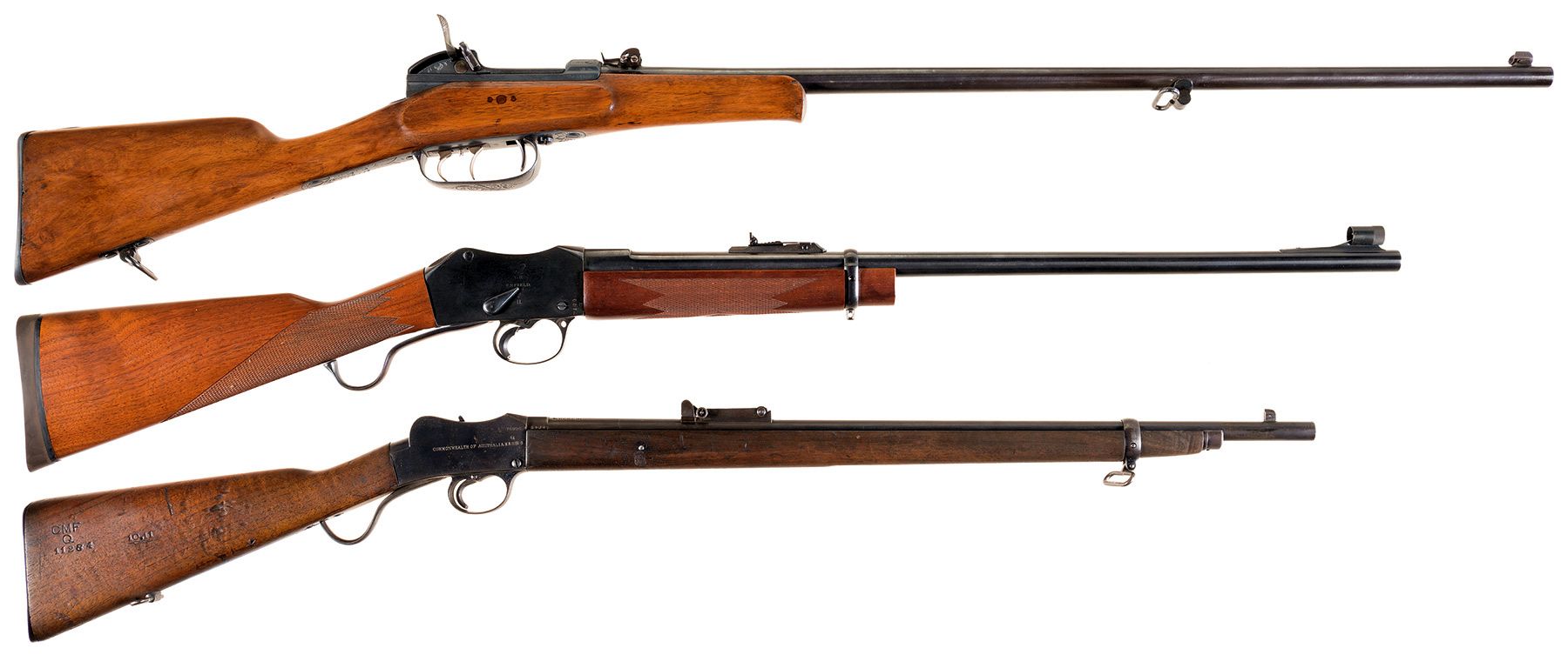 Three Single Shot Rifles | Rock Island Auction