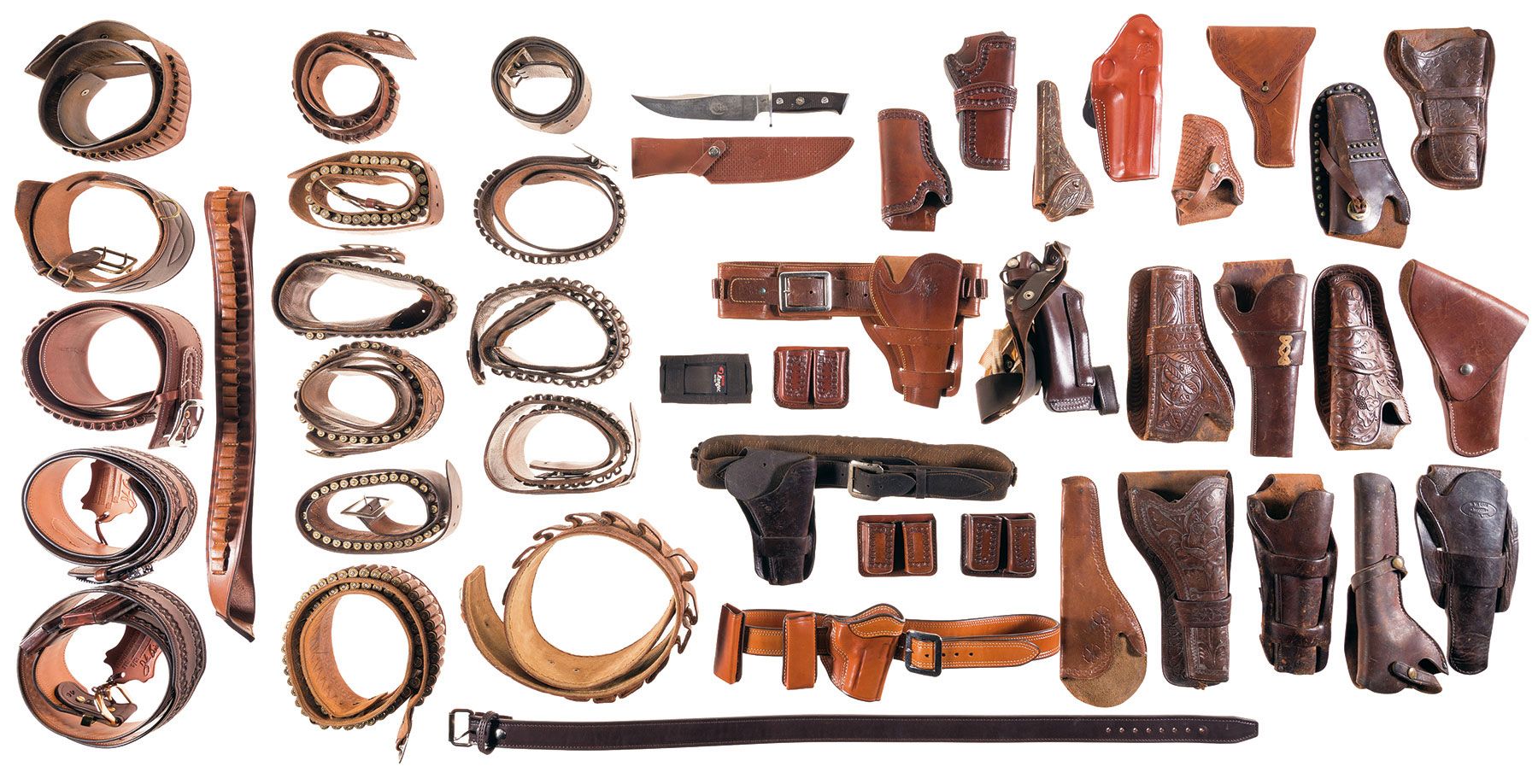 Large Grouping Of Gun Belt Rigs And Other Leather Gear | Rock Island ...