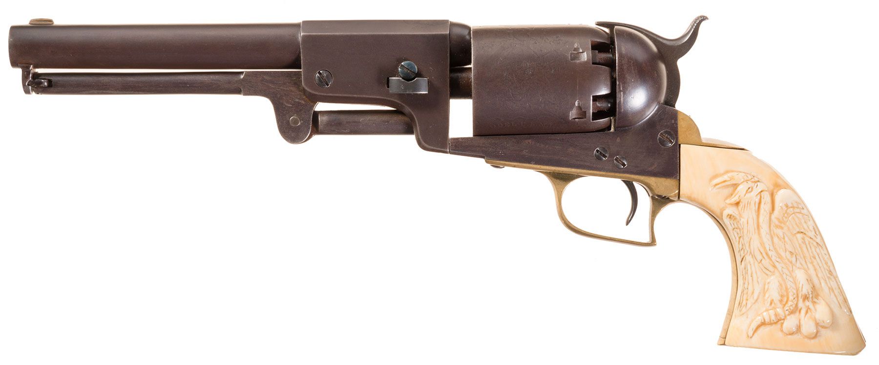 Colt Second Model Dragoon Percussion Revolver with Carved Grip | Rock ...