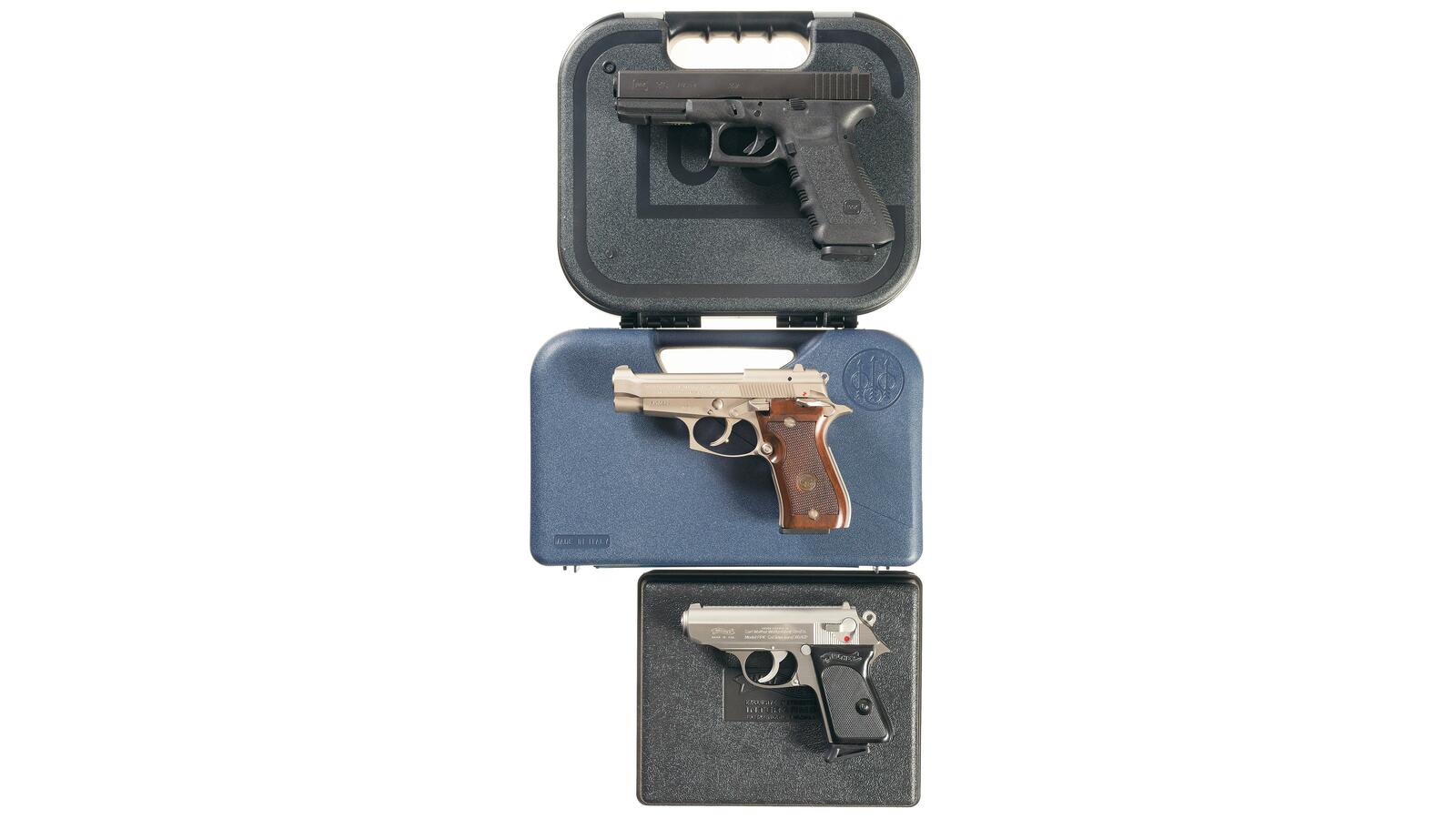 Three Cased Semi-Automatic Pistols | Rock Island Auction