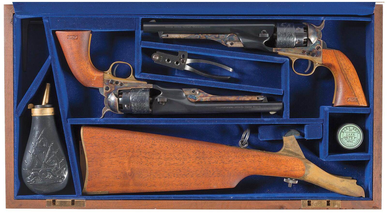 U.S. Cavalry Commemorative Cased Set of Colt 1869 Army Percussio | Rock ...