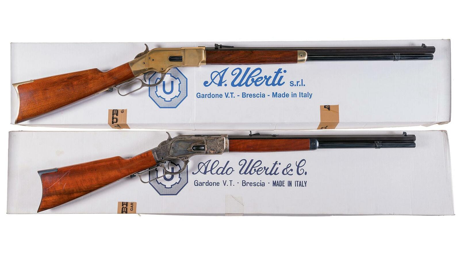 Two Boxed Uberti Reproduction Lever Action Rifles | Rock Island Auction