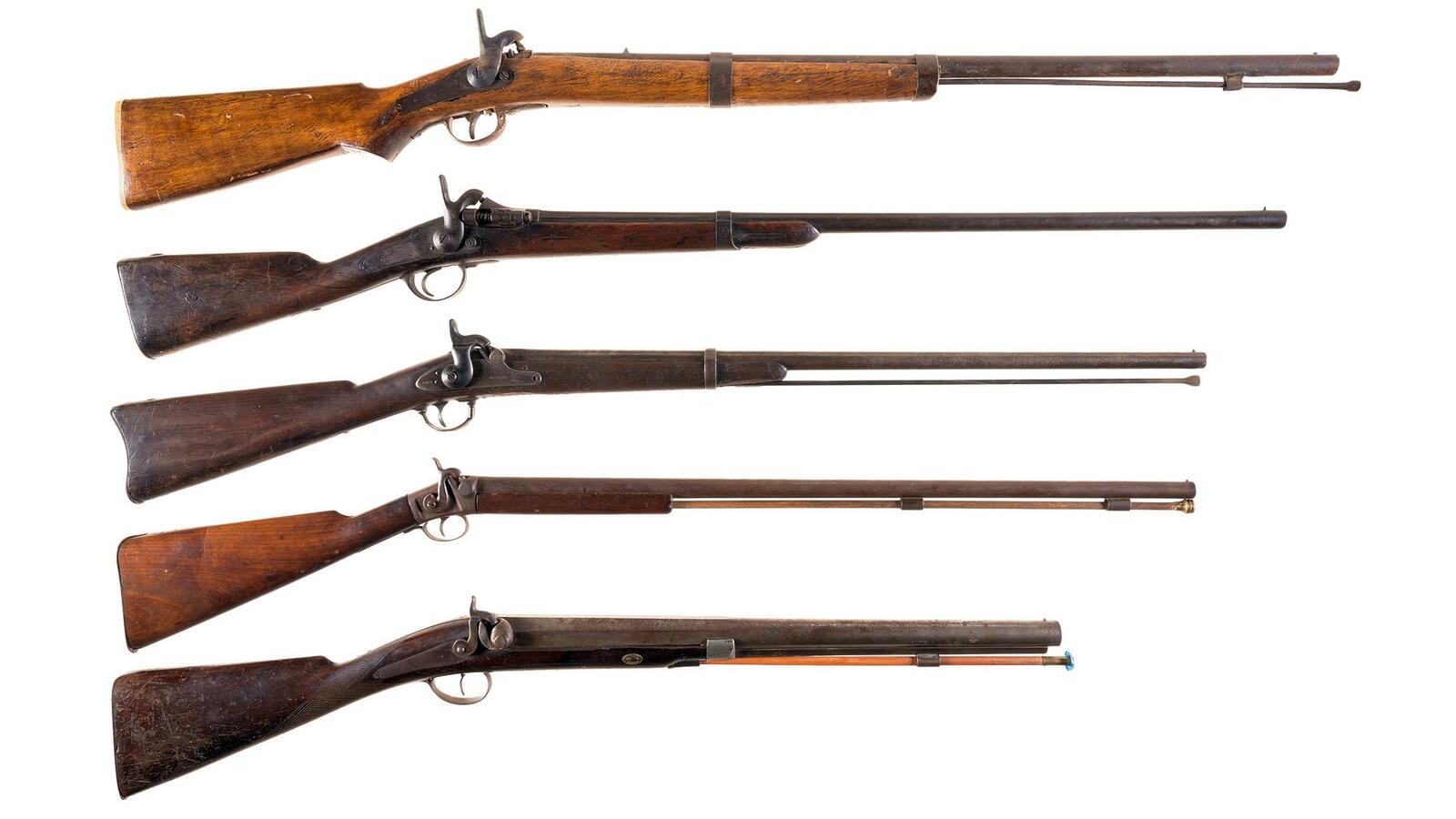Five Antique Long Guns | Rock Island Auction