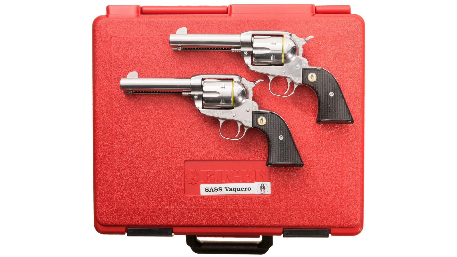Pair of Ruger SASS New Vaquero Single Action Revolvers w/ Case | Rock ...