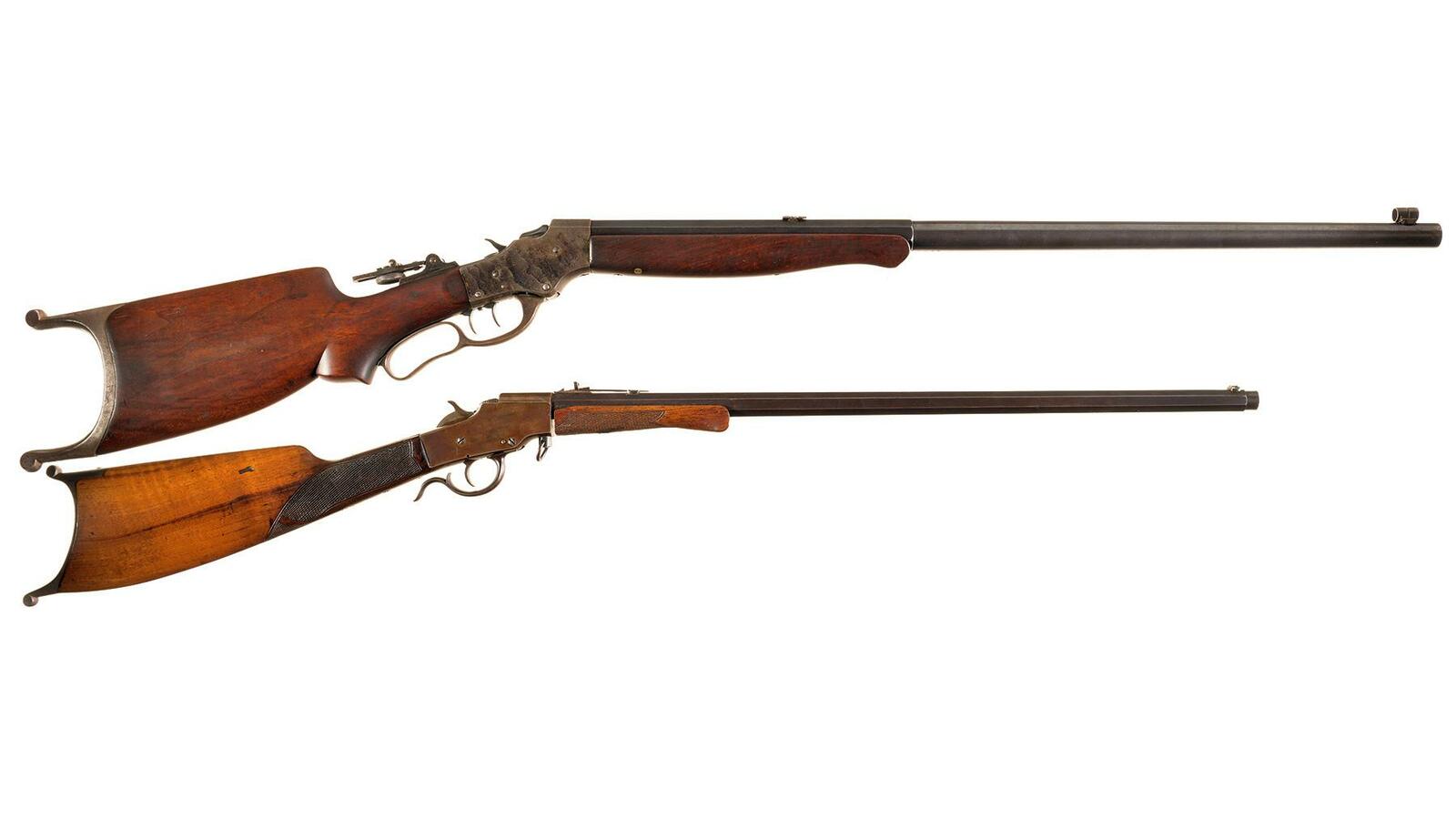 Two Falling Block Rifles | Rock Island Auction