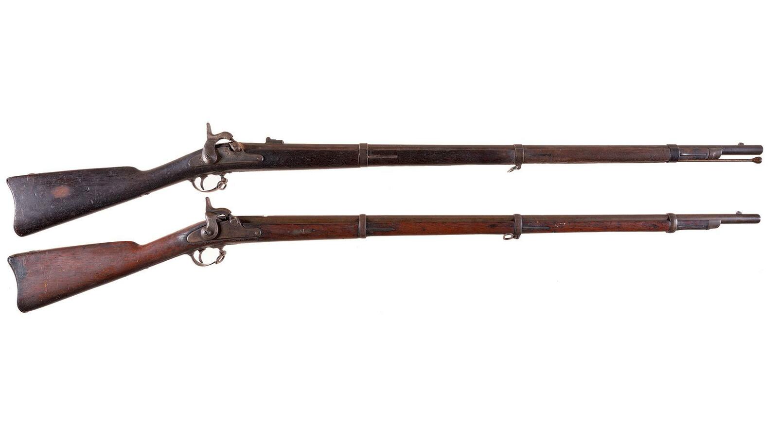 Two U.S. Springfield Civil War Percussion Rifle-Muskets | Rock Island ...