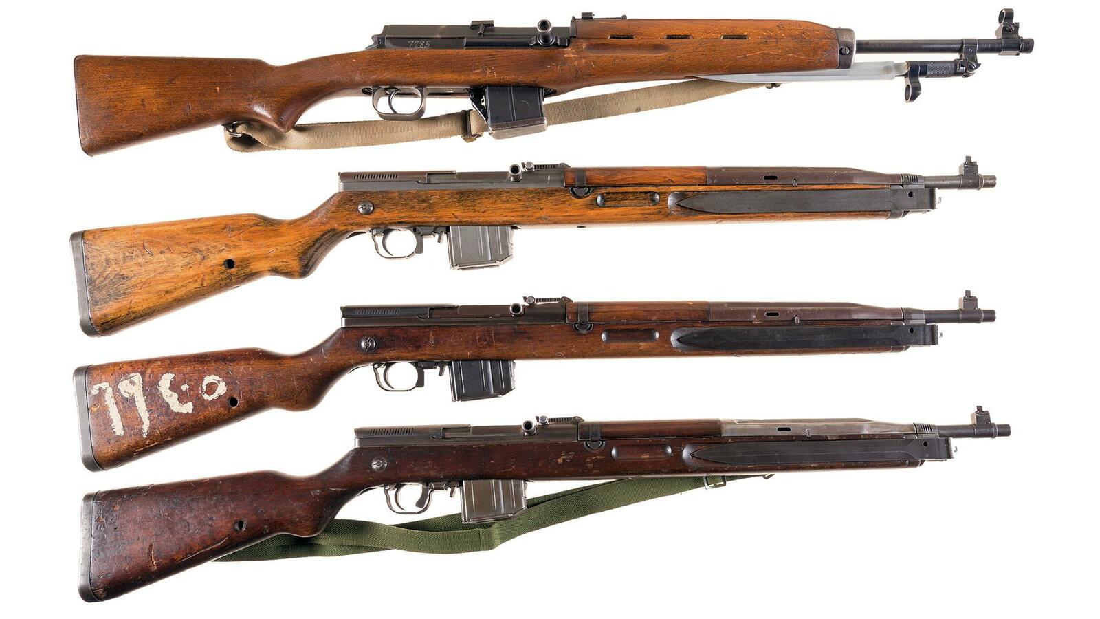 Four Military Semi-Automatic Carbines w/ Bayonets | Rock Island Auction