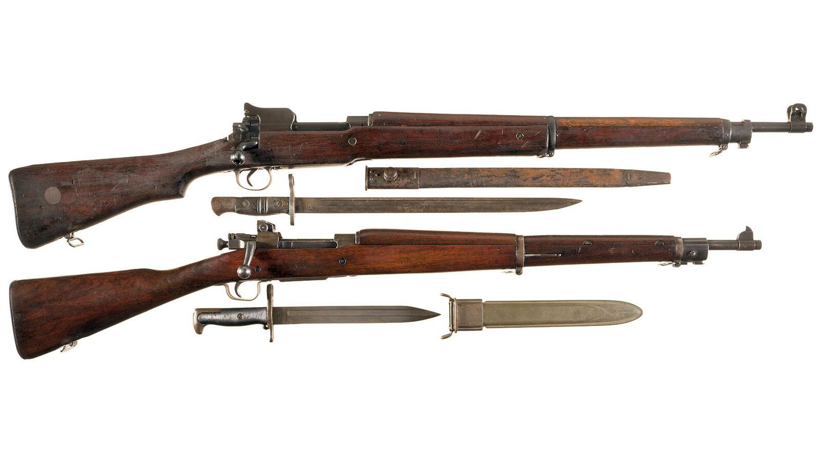 Two Military Bolt Action Rifles w/ Bayonets | Rock Island Auction