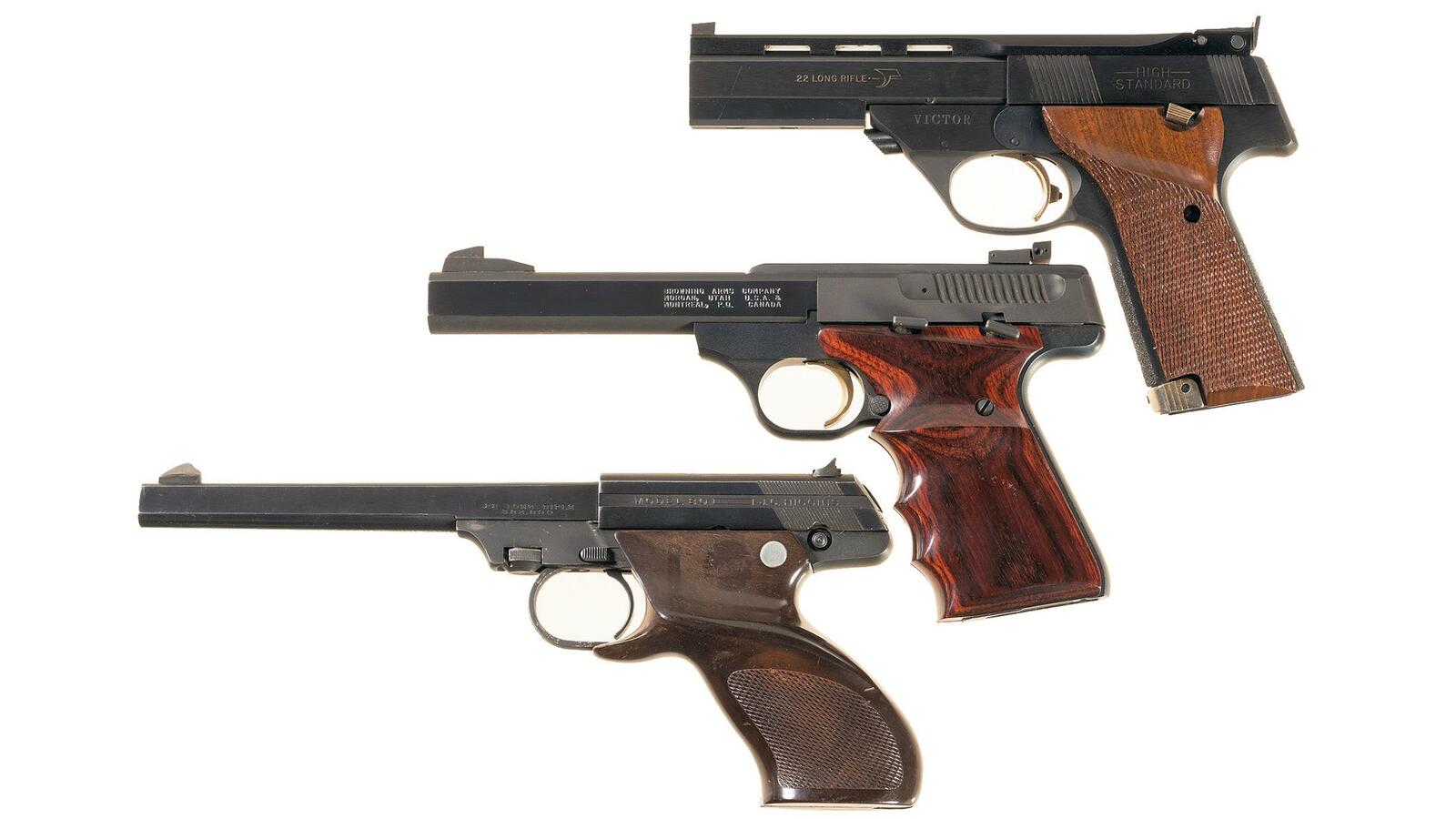 Three Semi-Automatic .22 Target Pistols | Rock Island Auction