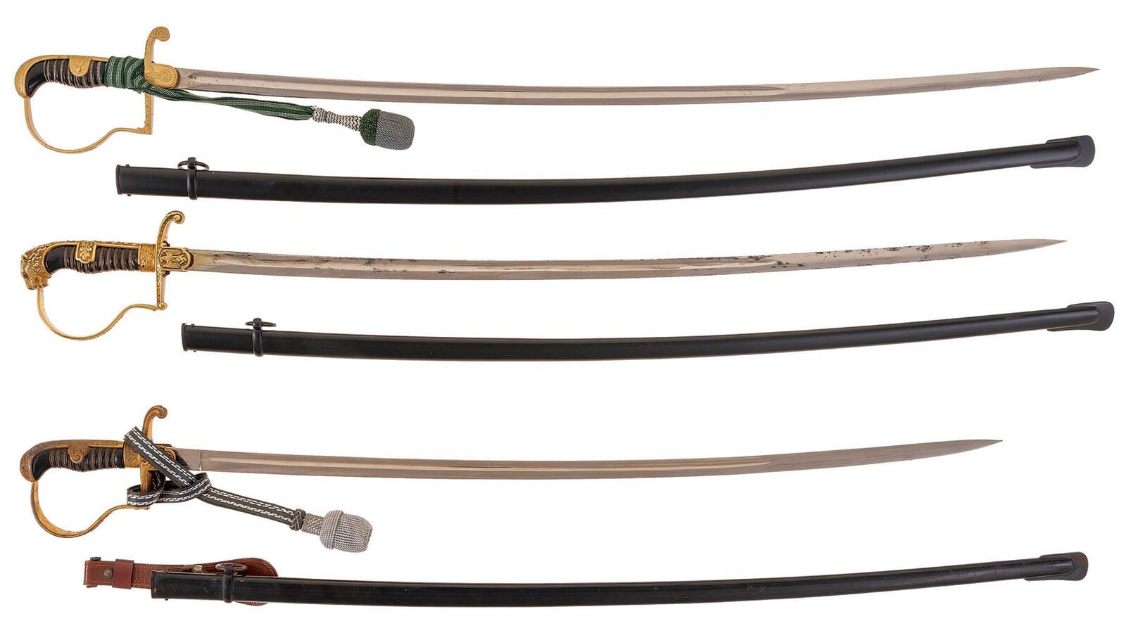 Three Nazi Style Military Swords with Scabbards | Rock Island Auction