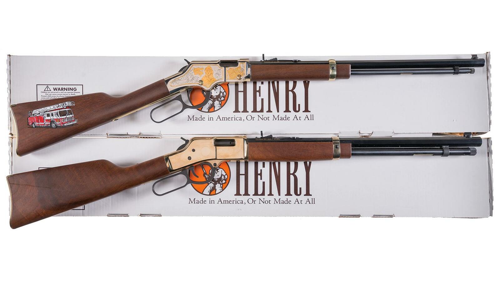Two Henry Lever Action Rifles w/ Boxes | Rock Island Auction