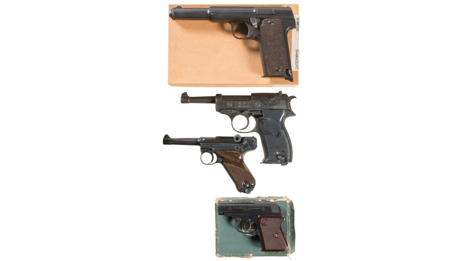 Three Semi-Automatic Pistols and a Prop Pistol | Rock Island Auction