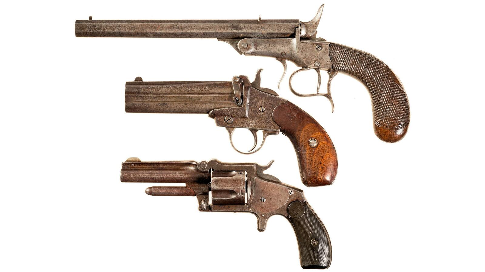 Three Antique Cartridge Handguns | Rock Island Auction