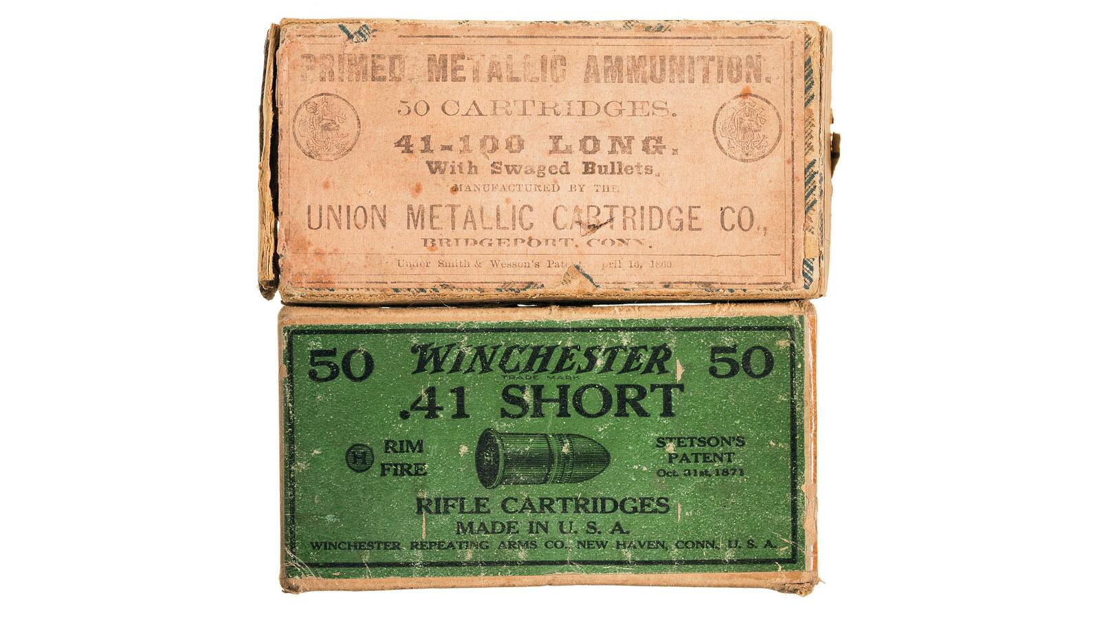 Two Boxes of Antique .41 Rimfire Ammunition | Rock Island Auction