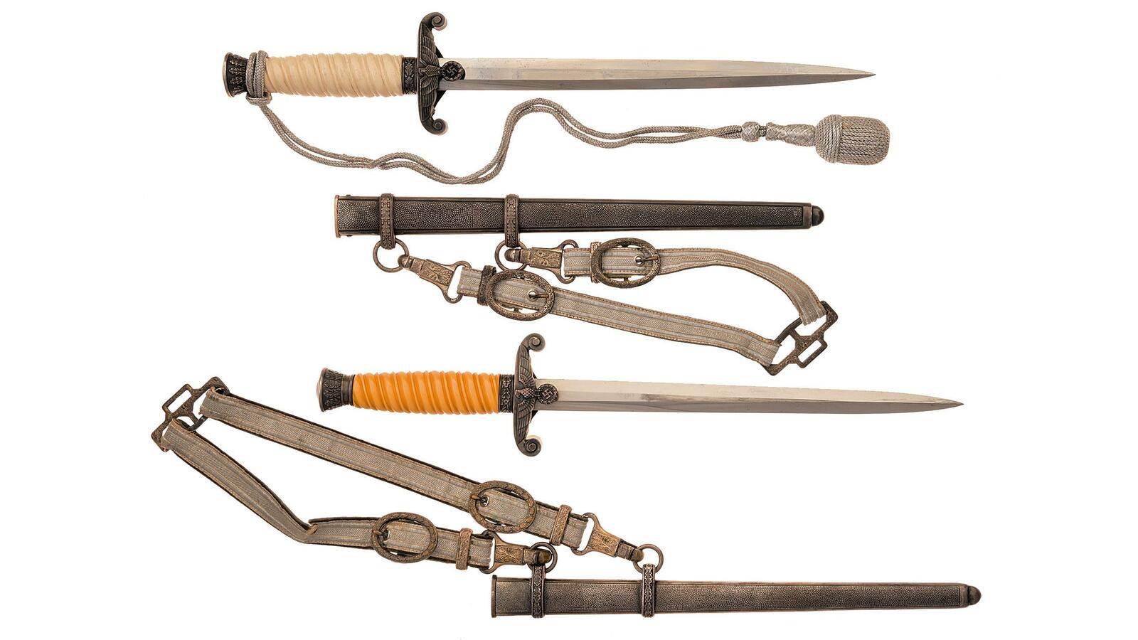 Two Luftwaffe Style Second Pattern Officer's Daggers with Sheath | Rock ...