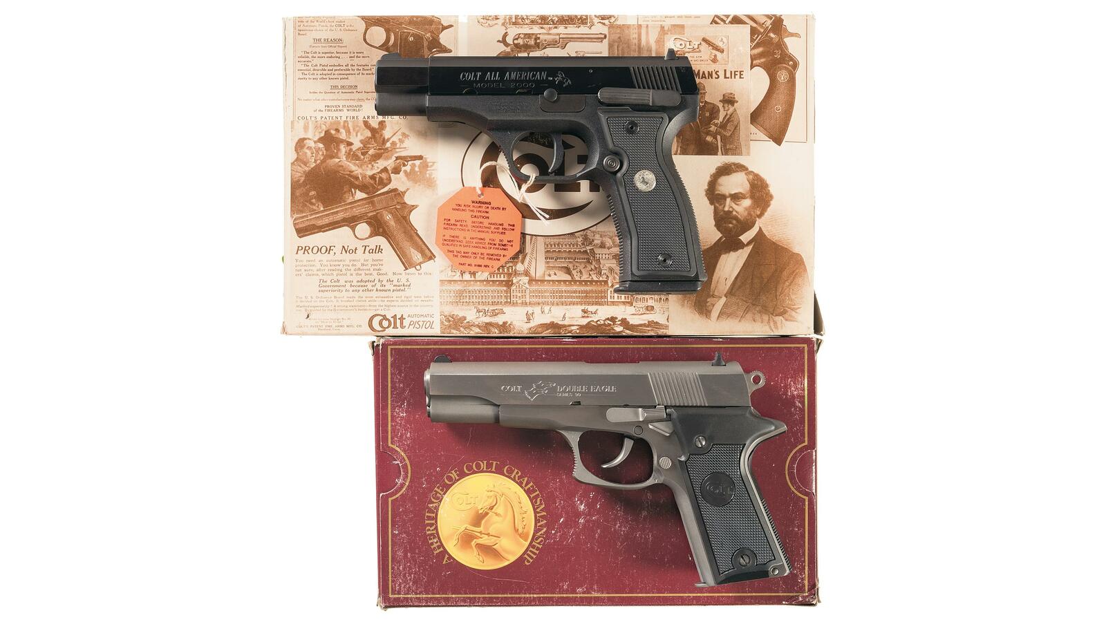 Two Colt Semi-Automatic Pistols w/ Matching Boxes | Rock Island Auction