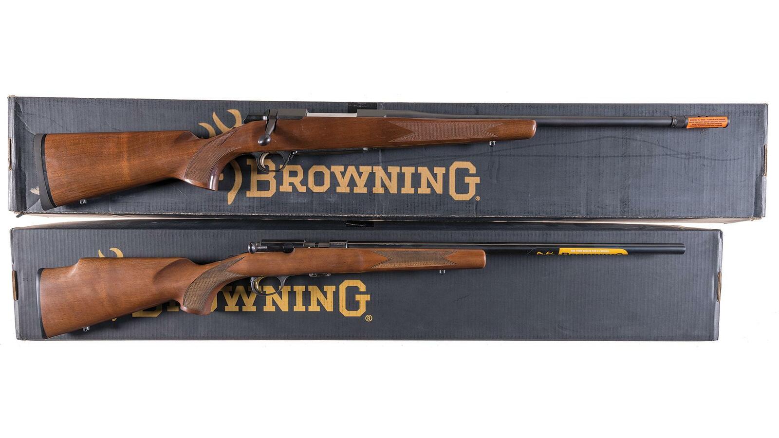 Two Browning Bolt Action Rifles w/ Boxes | Rock Island Auction