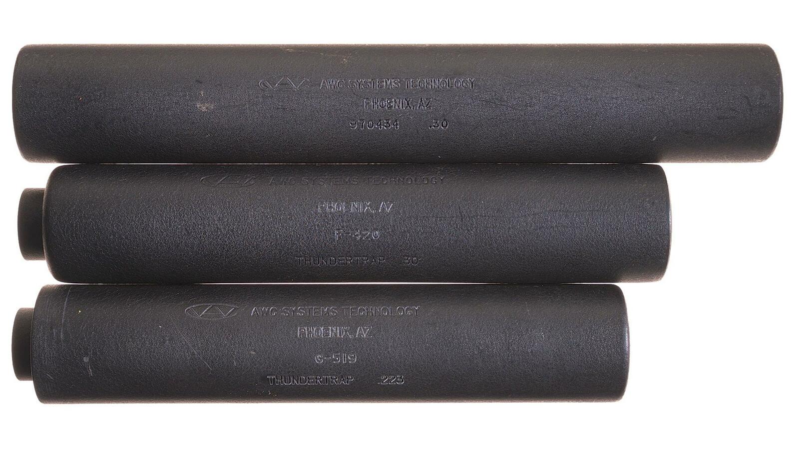Three AWC Systems Technology Firearms Suppressors -A) AWC System | Rock ...