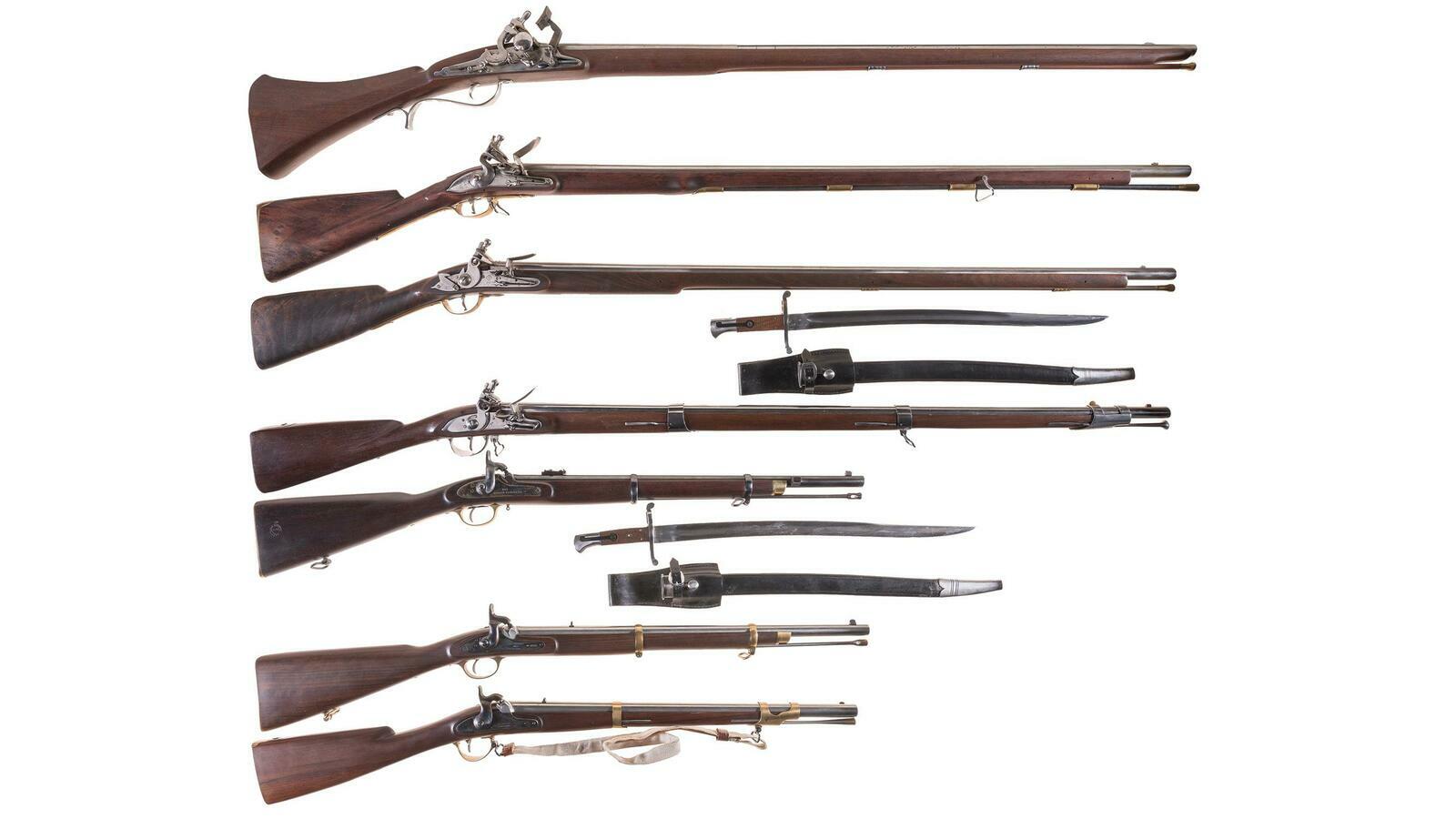 Seven Reproduction Muzzle Loading Long Guns | Rock Island Auction