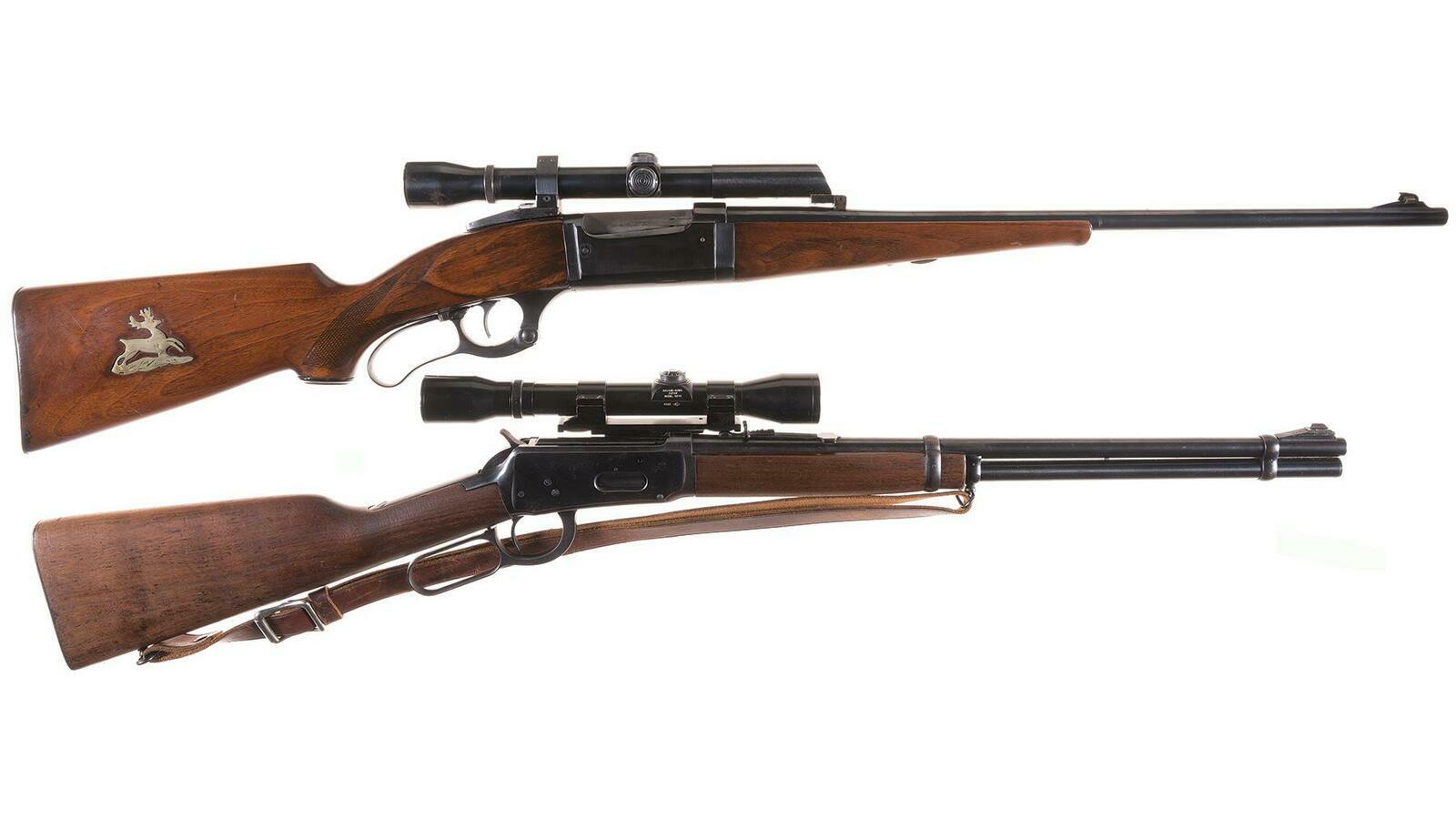 Two Scoped Lever Action Sporting Rifles | Rock Island Auction