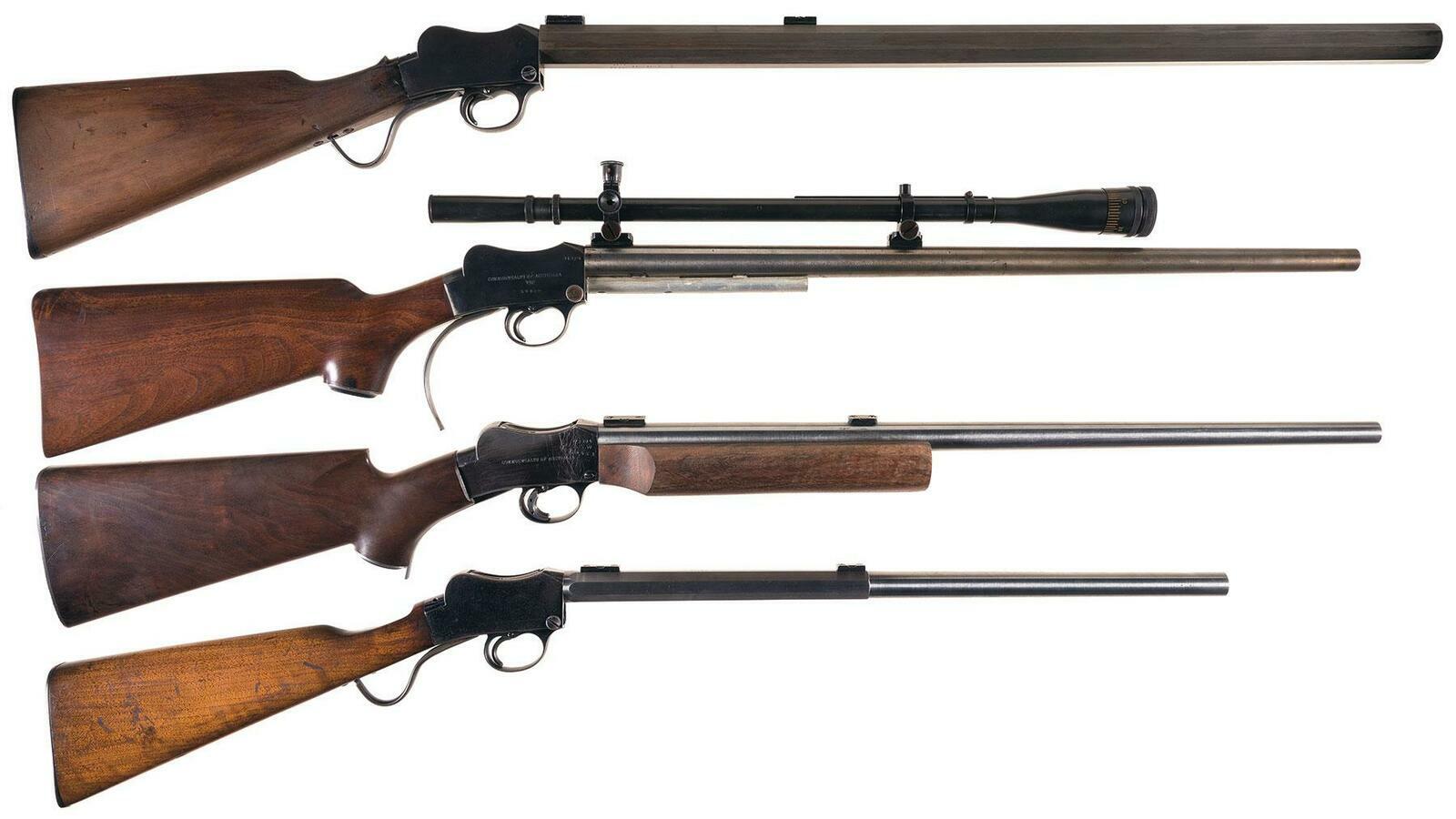 Four Birmingham Small Arms Martini Single Shot Rifles | Rock Island Auction