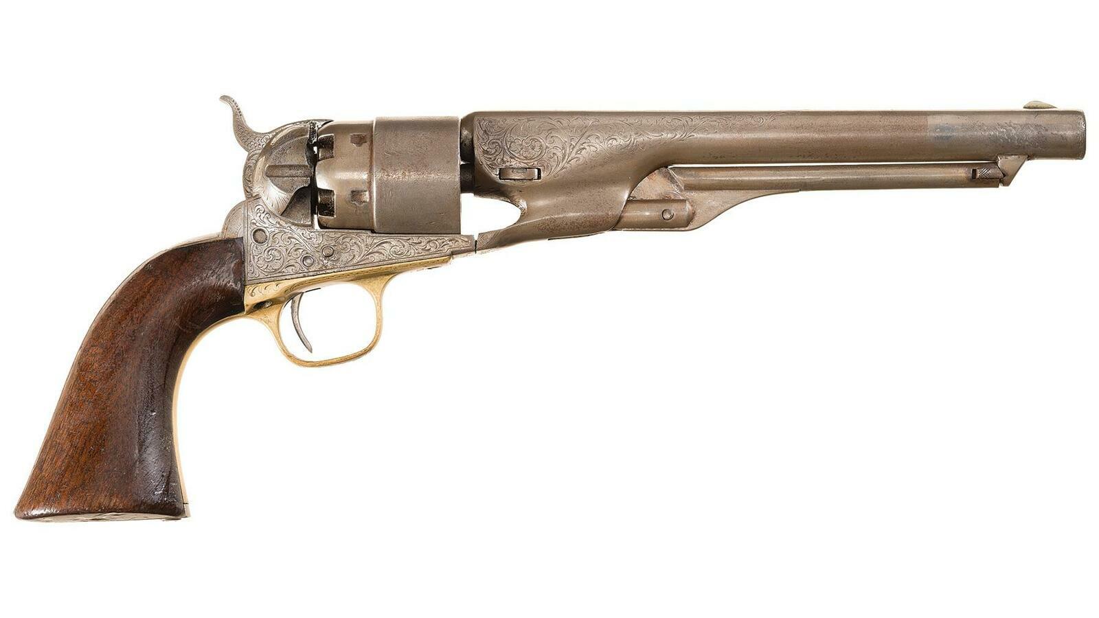 Engraved Colt Model 1860 Army Percussion Revolver | Rock Island Auction
