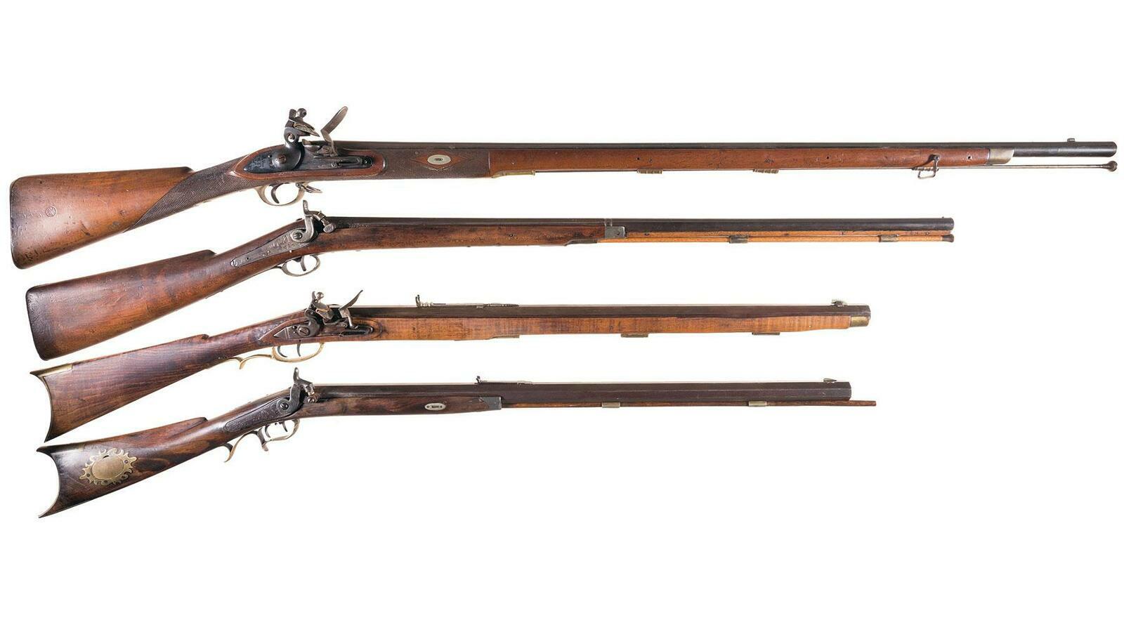 Four Muzzle Loading Long Guns | Rock Island Auction