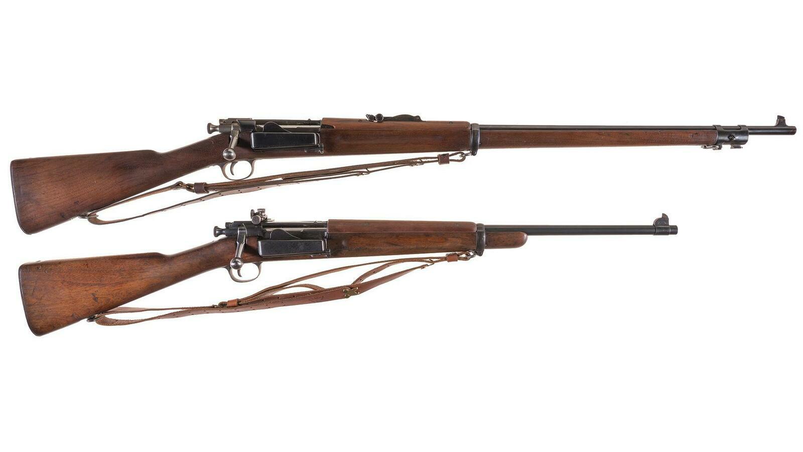 Two U.S. Springfield Krag-Jorgensen Bolt Action Rifles | Rock Island ...