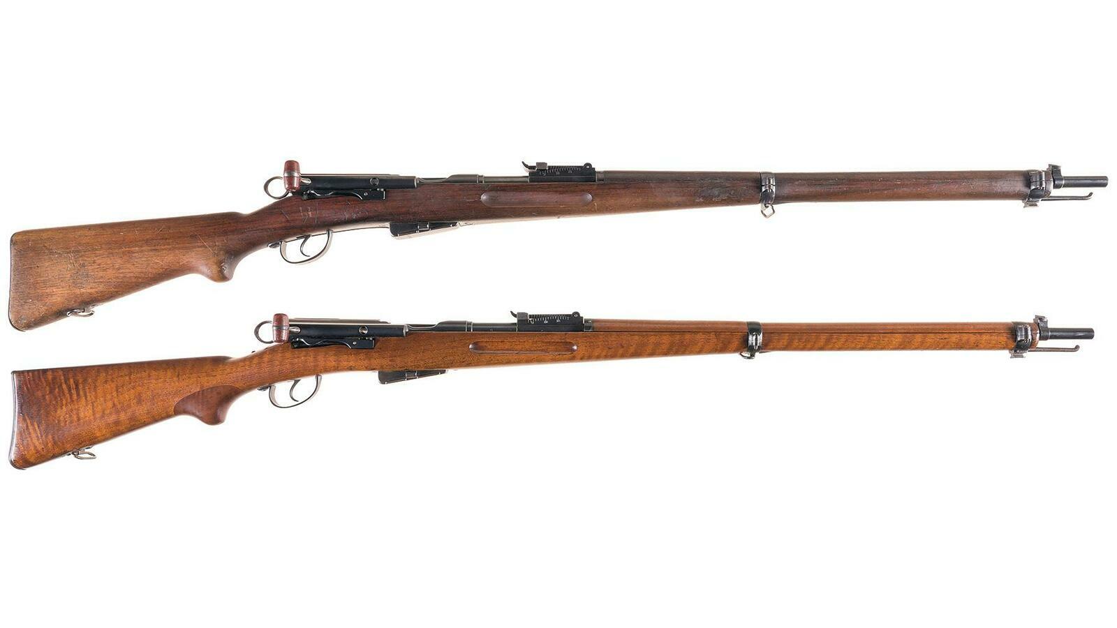 Two Swiss Military Straight Pull Bolt Action Rifles | Rock Island Auction