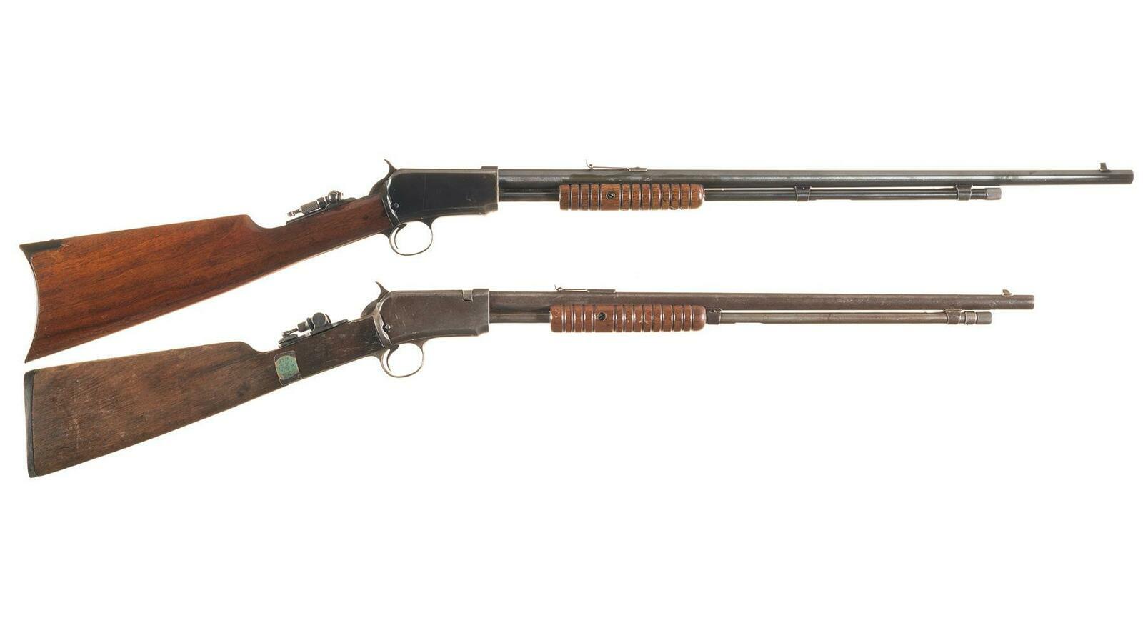 Two Winchester Slide Action Rifles | Rock Island Auction
