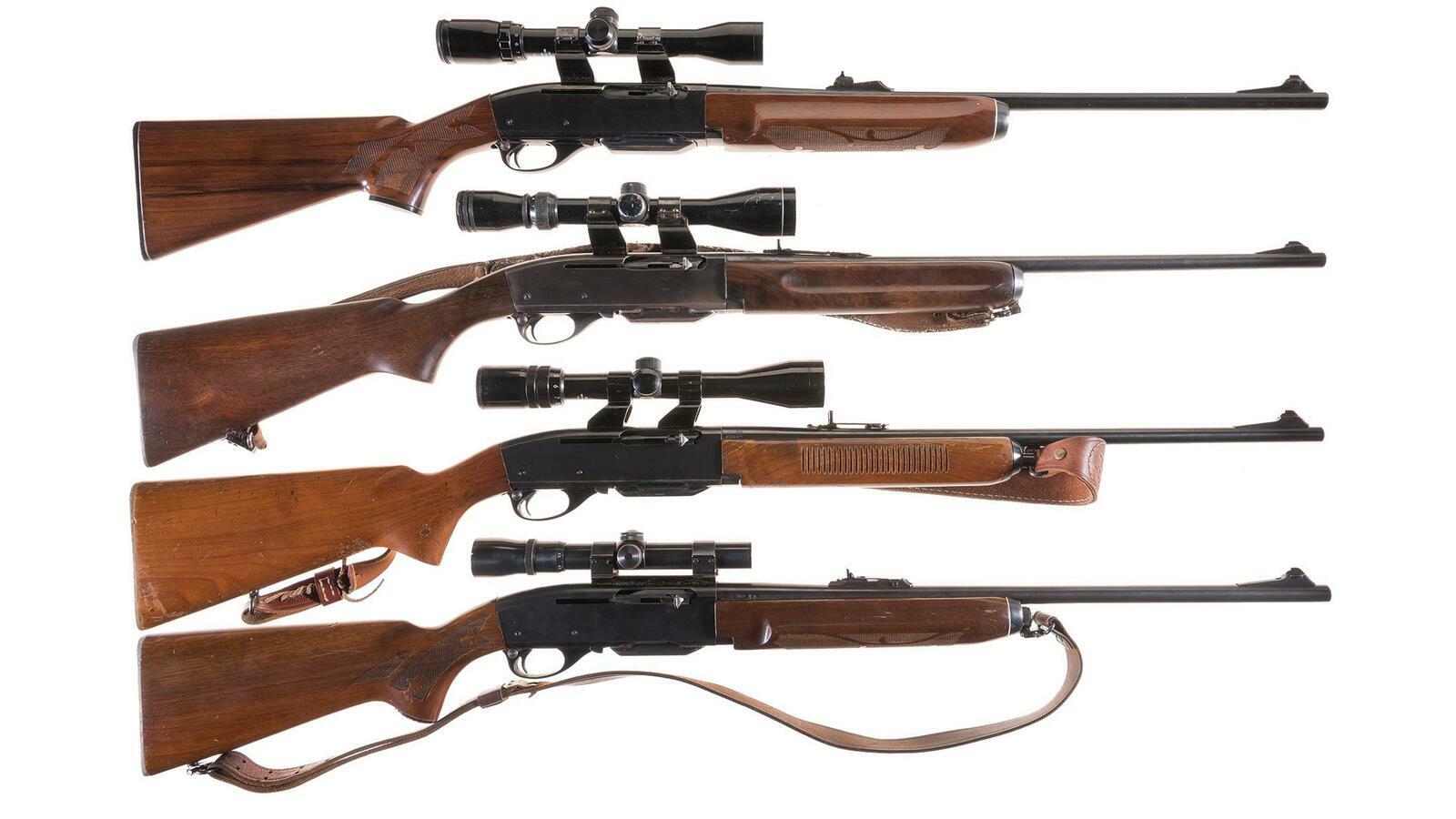 Four Remington Semi-Automatic Rifles with Scopes | Rock Island Auction