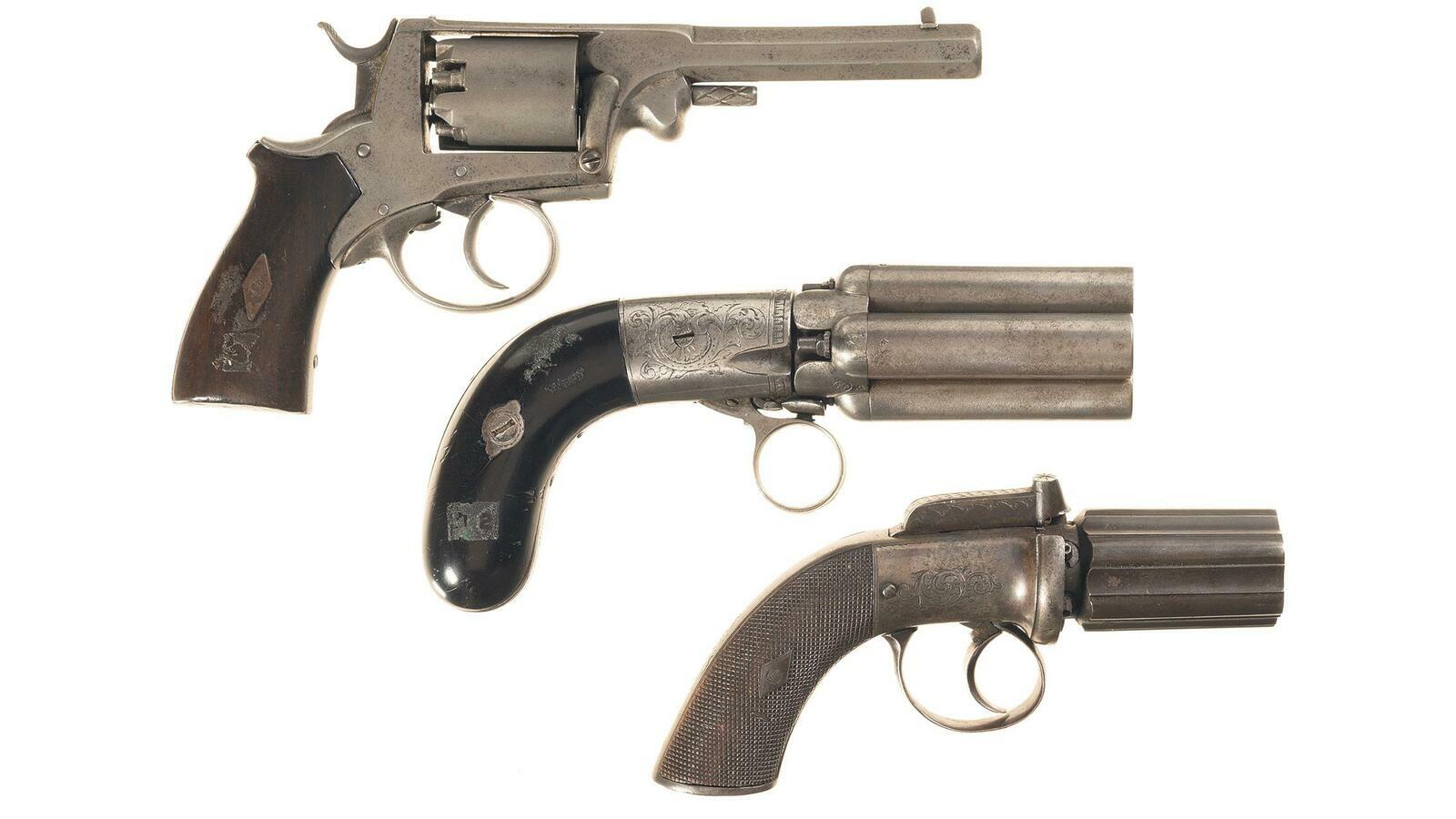 Three European Percussion Revolvers | Rock Island Auction