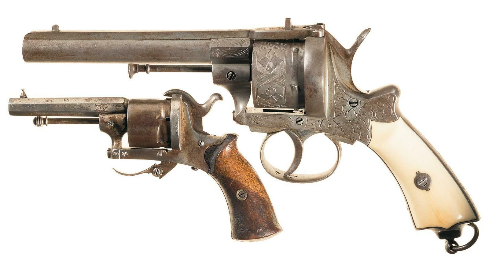 Two Antique European Pinfire Revolvers | Rock Island Auction
