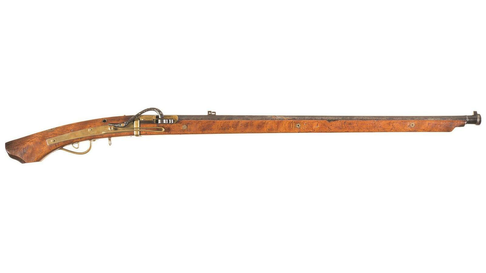 Japanese Tanegashima Matchlock Arquebus with Silver Inlays | Rock ...
