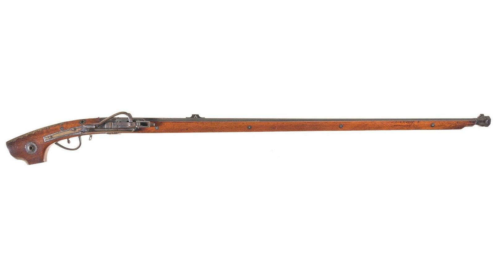 Japanese Tanegashima Matchlock Arquebus with Silver Inlays | Rock ...