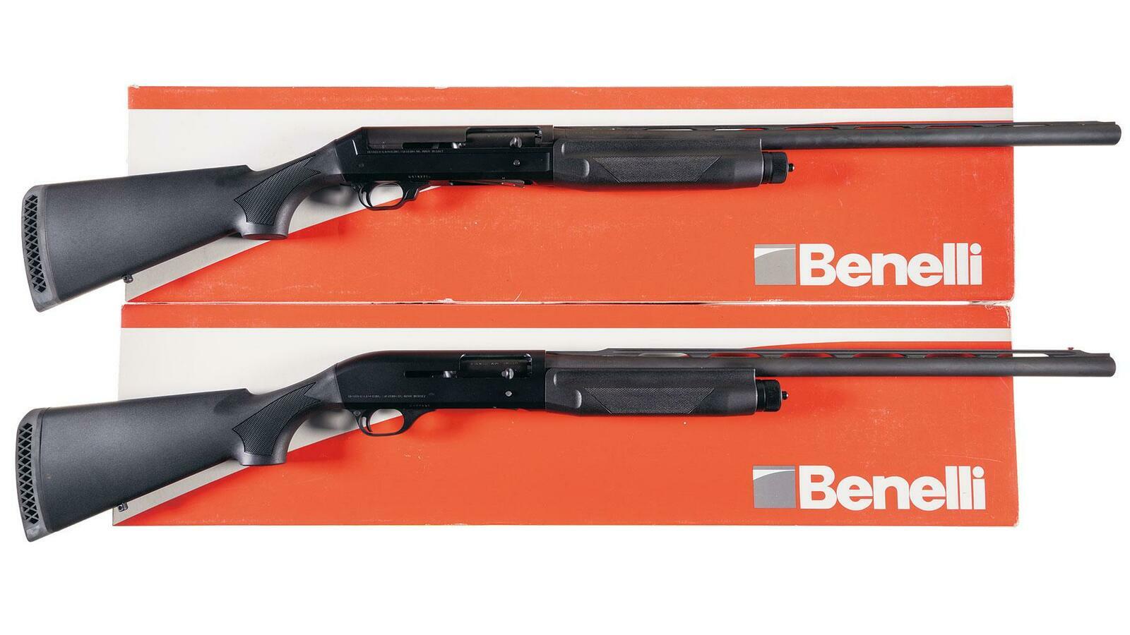 Two Benelli Semi-Automatic Shotguns with Boxes | Rock Island Auction