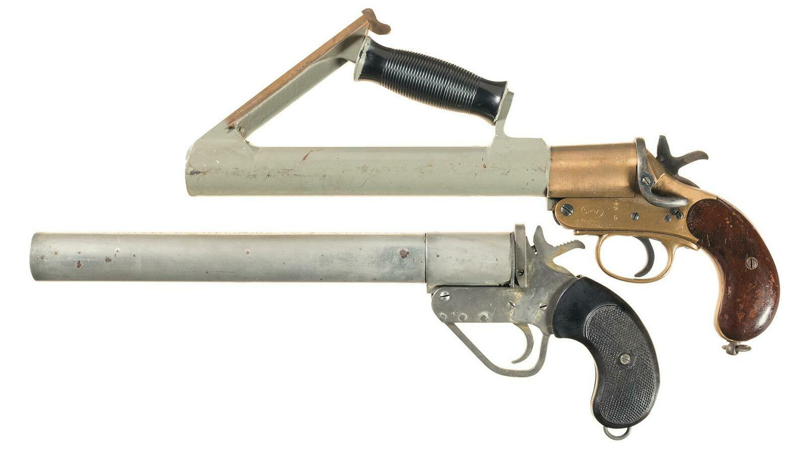 Two British Flare and Line Throwing Pistols | Rock Island Auction