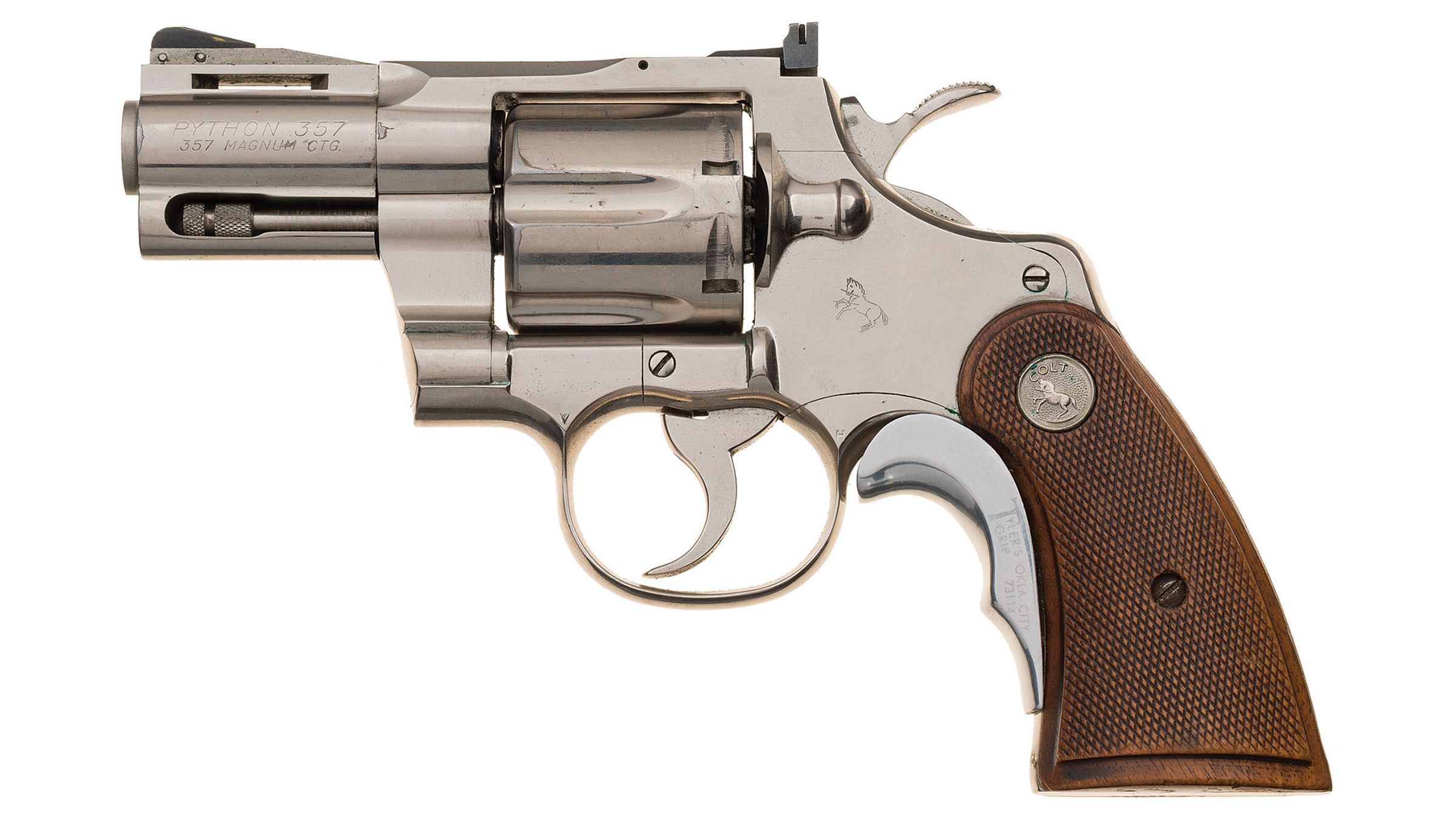 Nickel Colt Python Double Action Revolver | Rock Island Auction