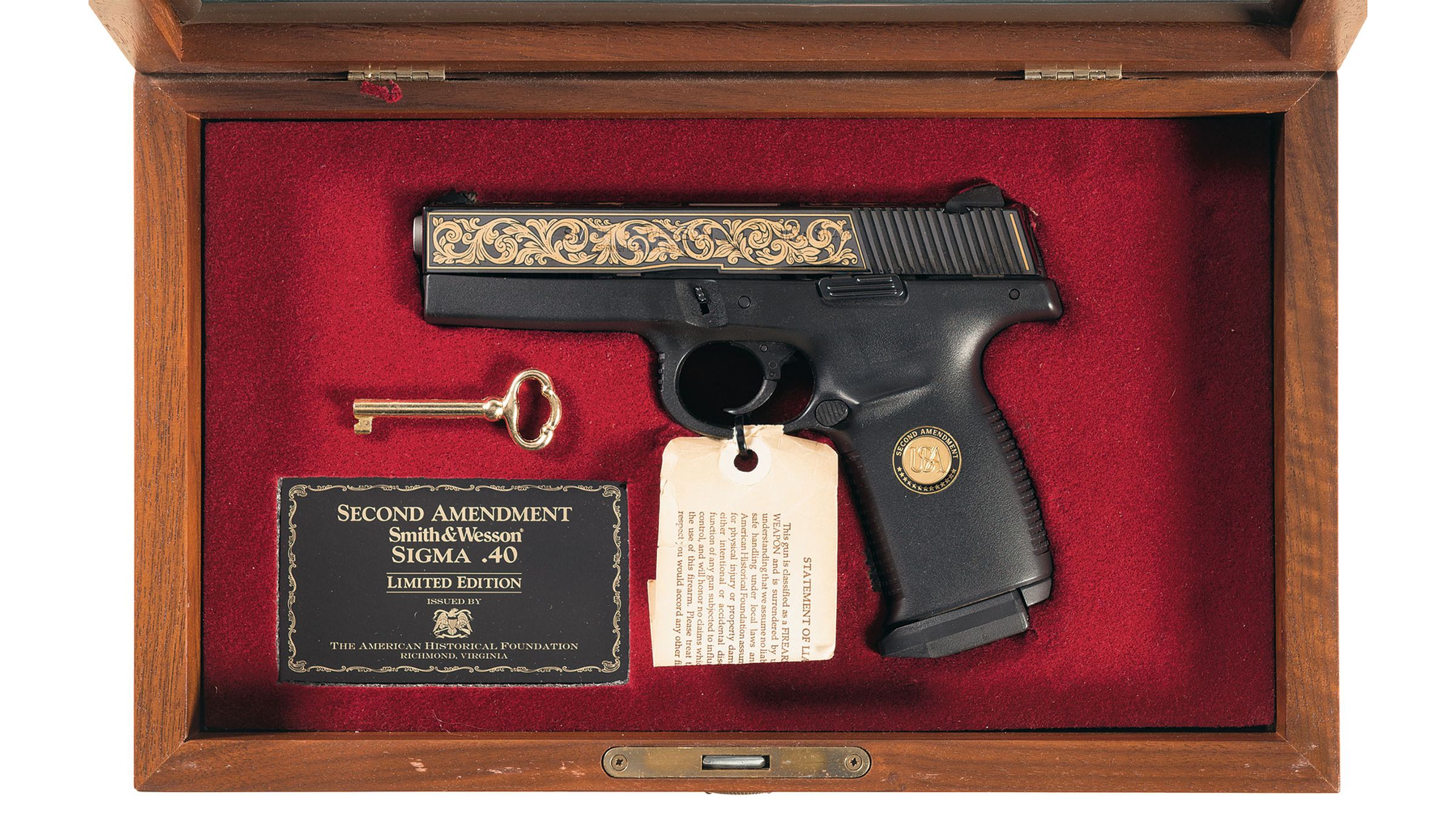 S&W Sigma SW40F 2nd Amendment Commemorative Pistol, w/Case | Rock ...