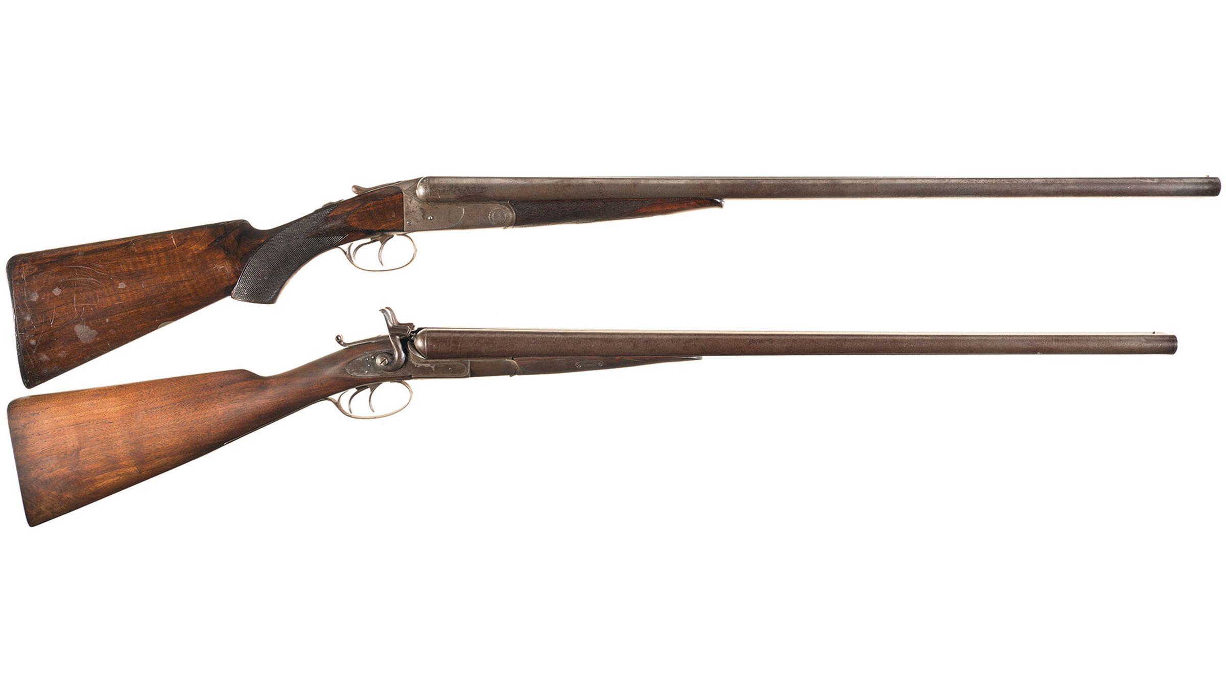 Two Antique Double Barrel Shotguns | Rock Island Auction