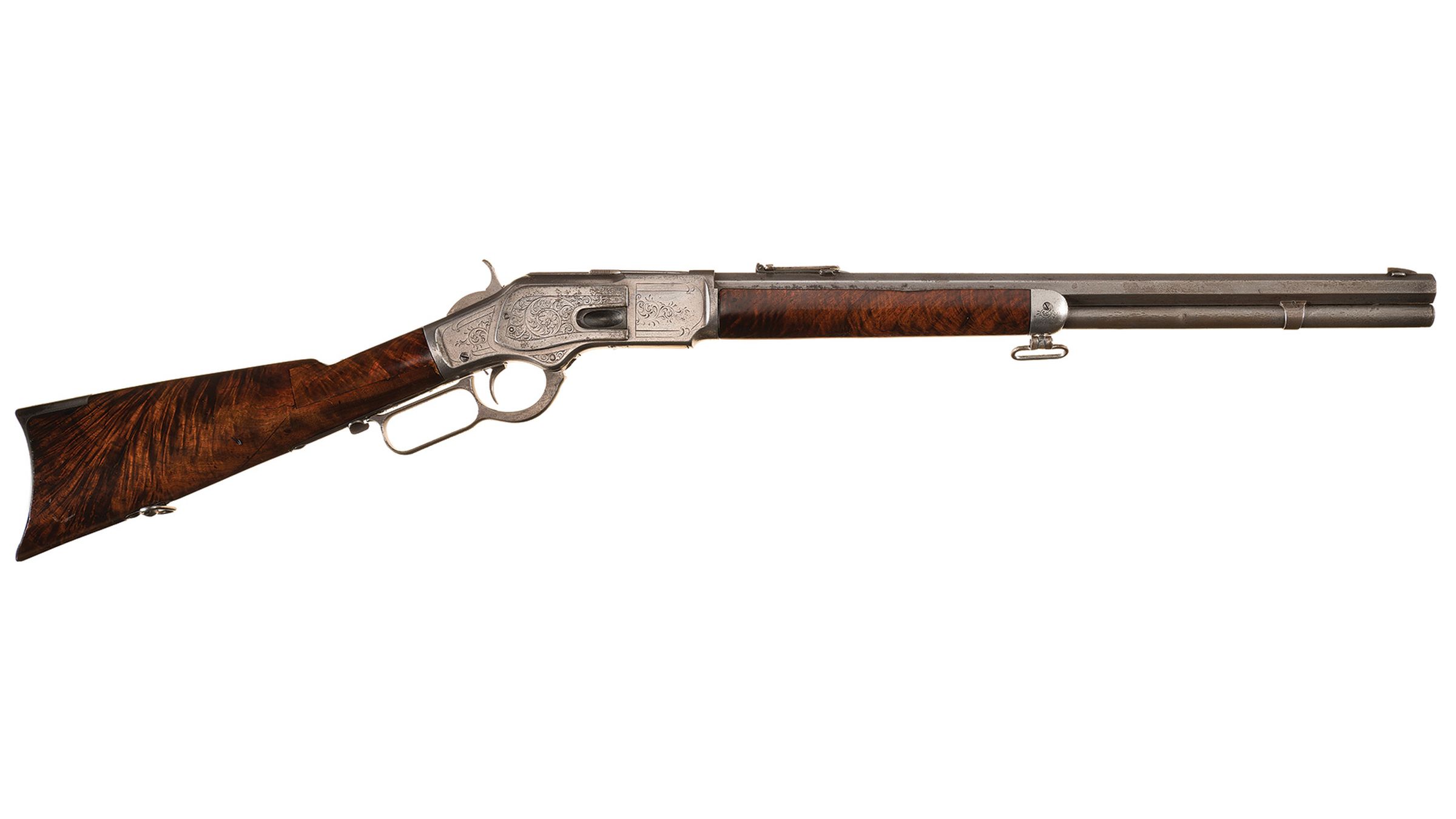 Factory Engraved Winchester Model 1873 Lever Action Short Rifle | Rock ...