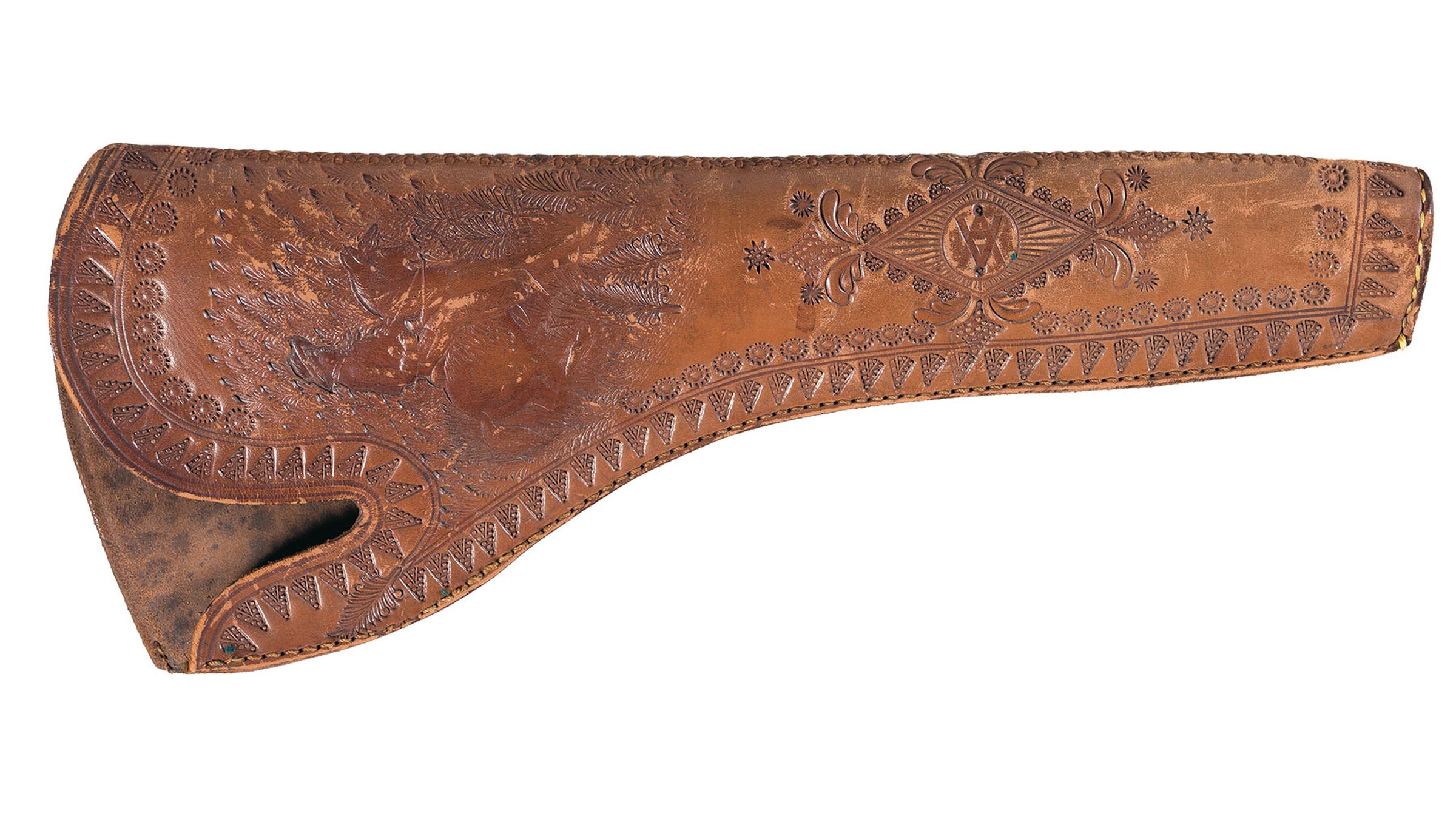 2 Embossed Slim Jim Holsters for Colt SAA Revolver | Rock Island Auction