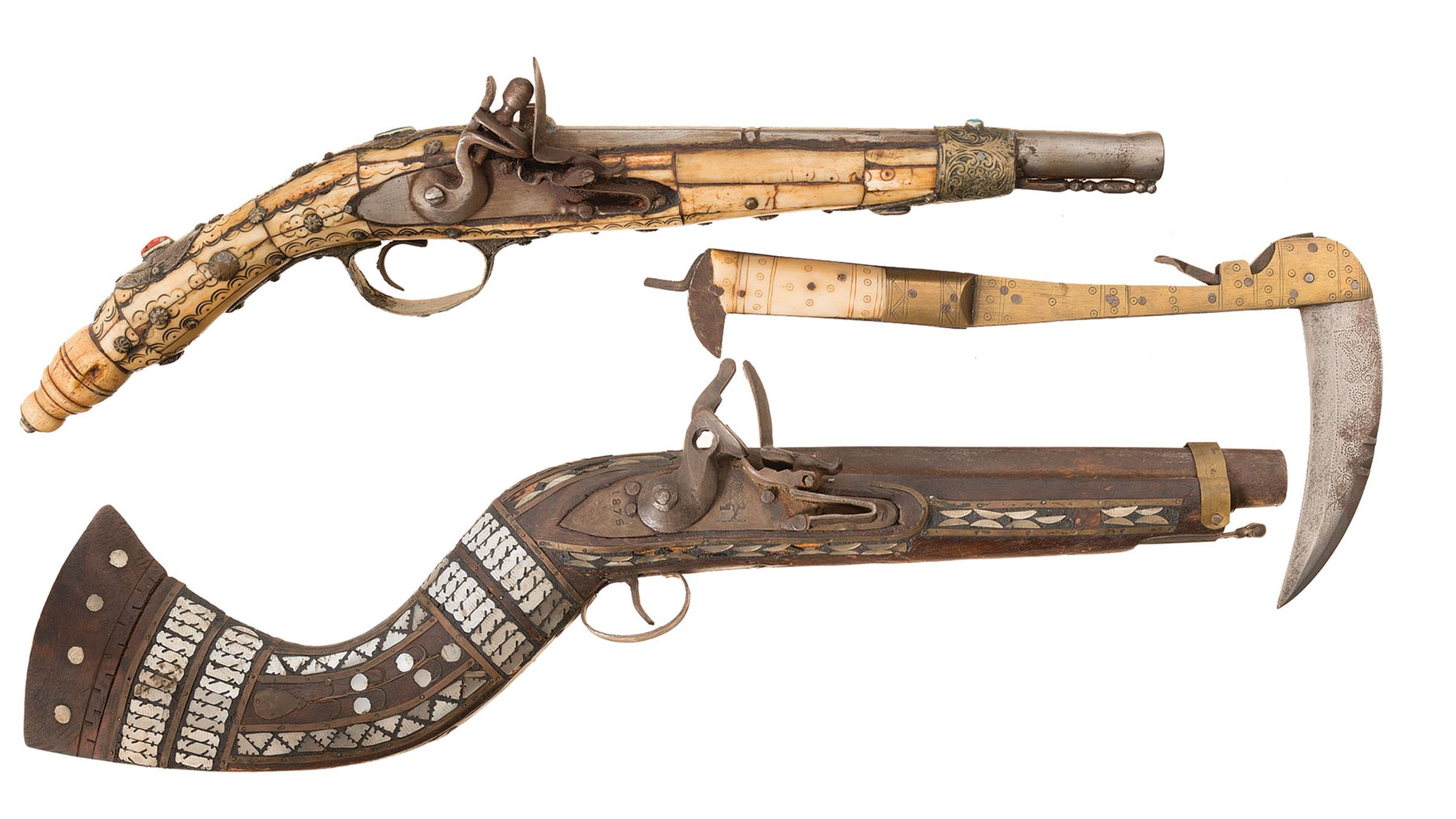 Two Ornate Flintlock Firearms | Rock Island Auction