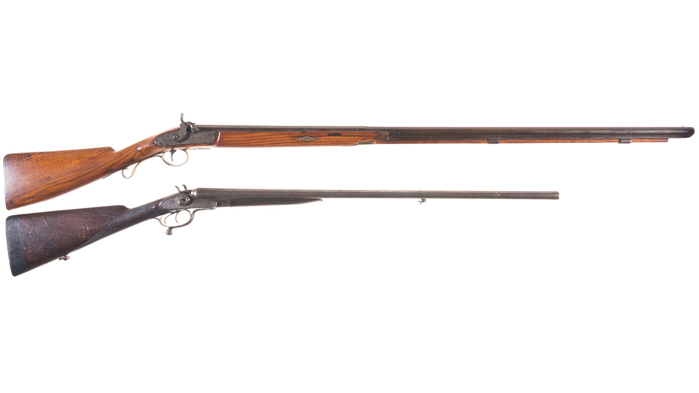Two Antique Smoothbore Long Guns | Rock Island Auction
