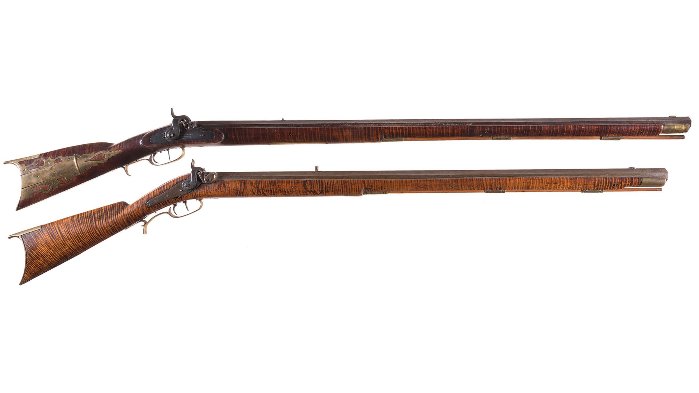 Two Percussion American Long Rifles | Rock Island Auction
