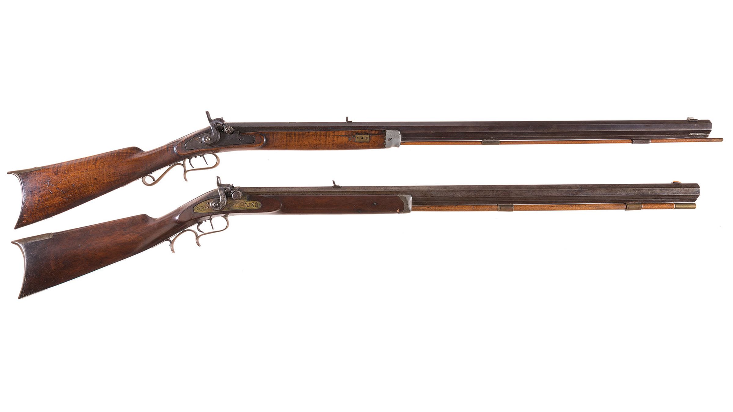 Two American Half-Stock Percussion Rifles | Rock Island Auction