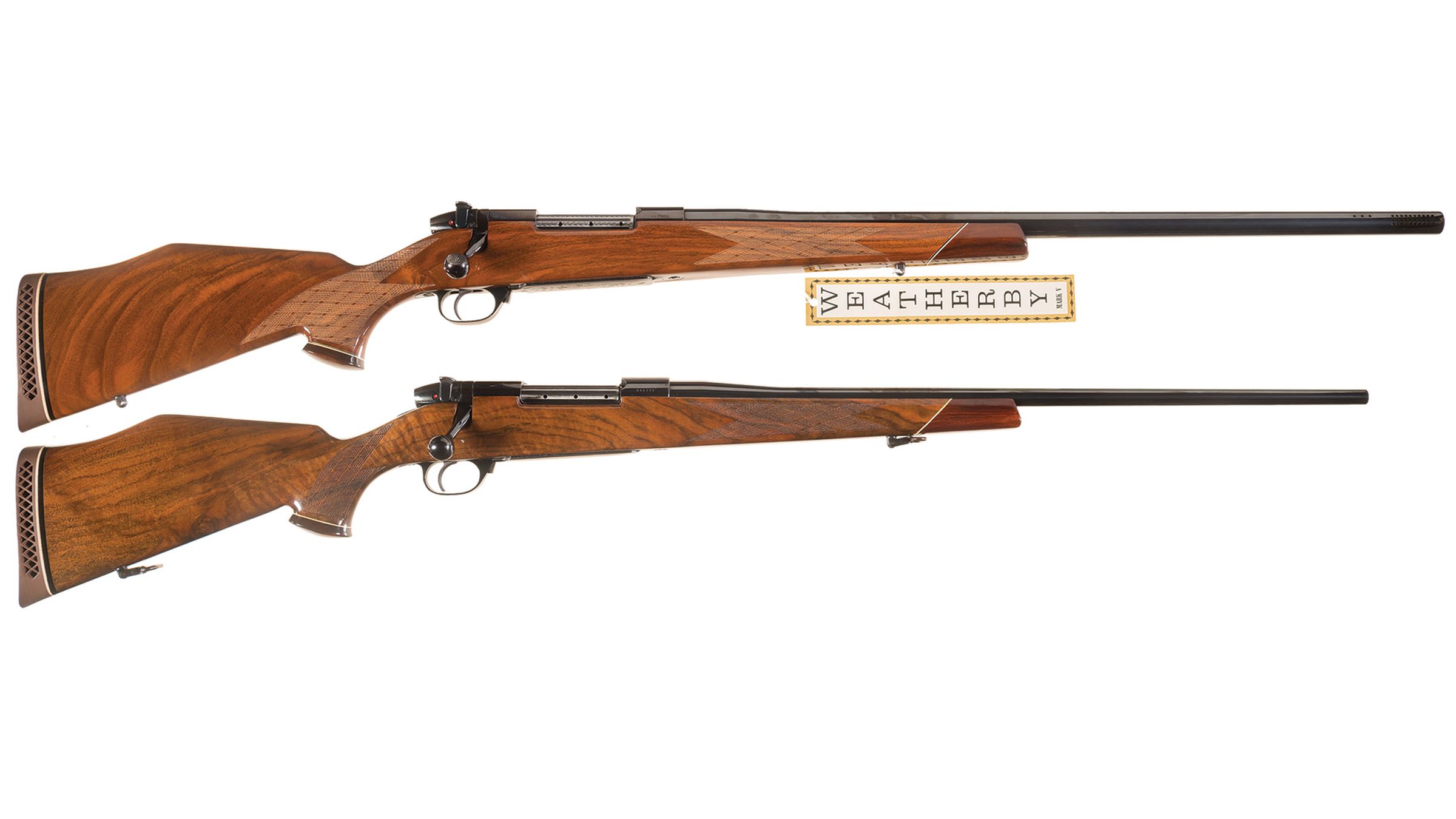 Two Weatherby Mark V Bolt Action Rifles | Rock Island Auction