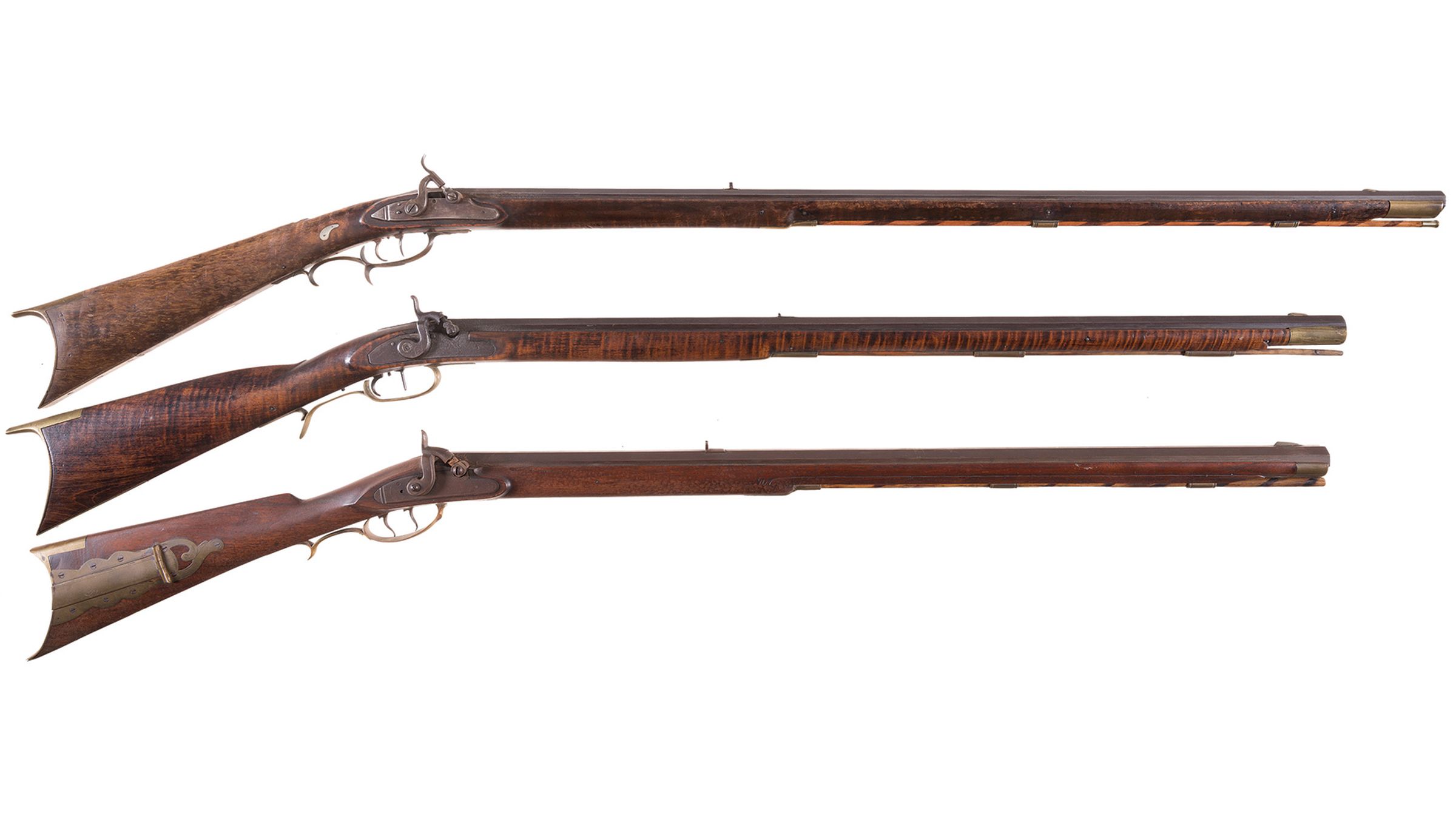 Three Percussion American Long Rifles | Rock Island Auction