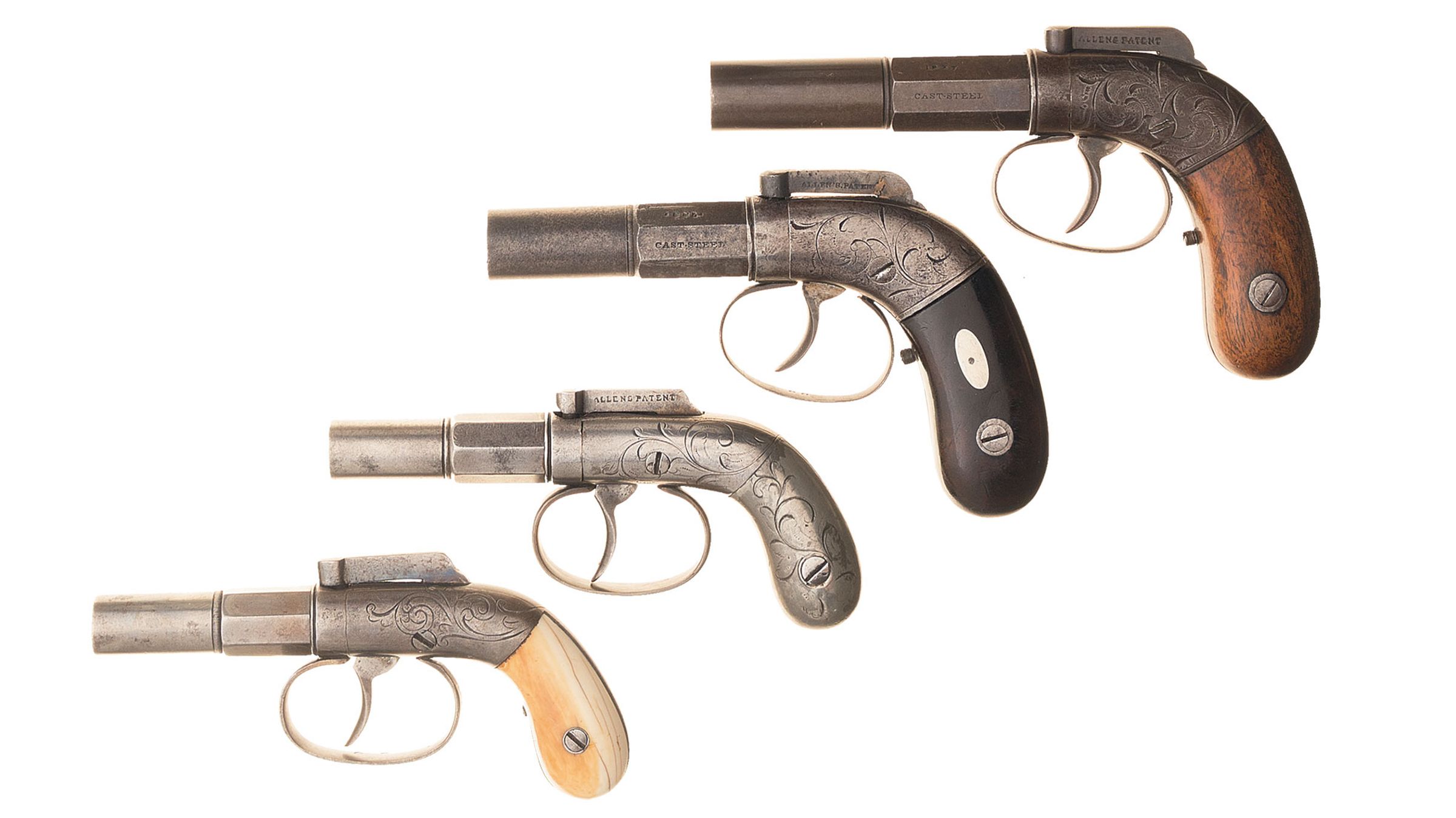 Four Bar Hammer Percussion Pistols | Rock Island Auction